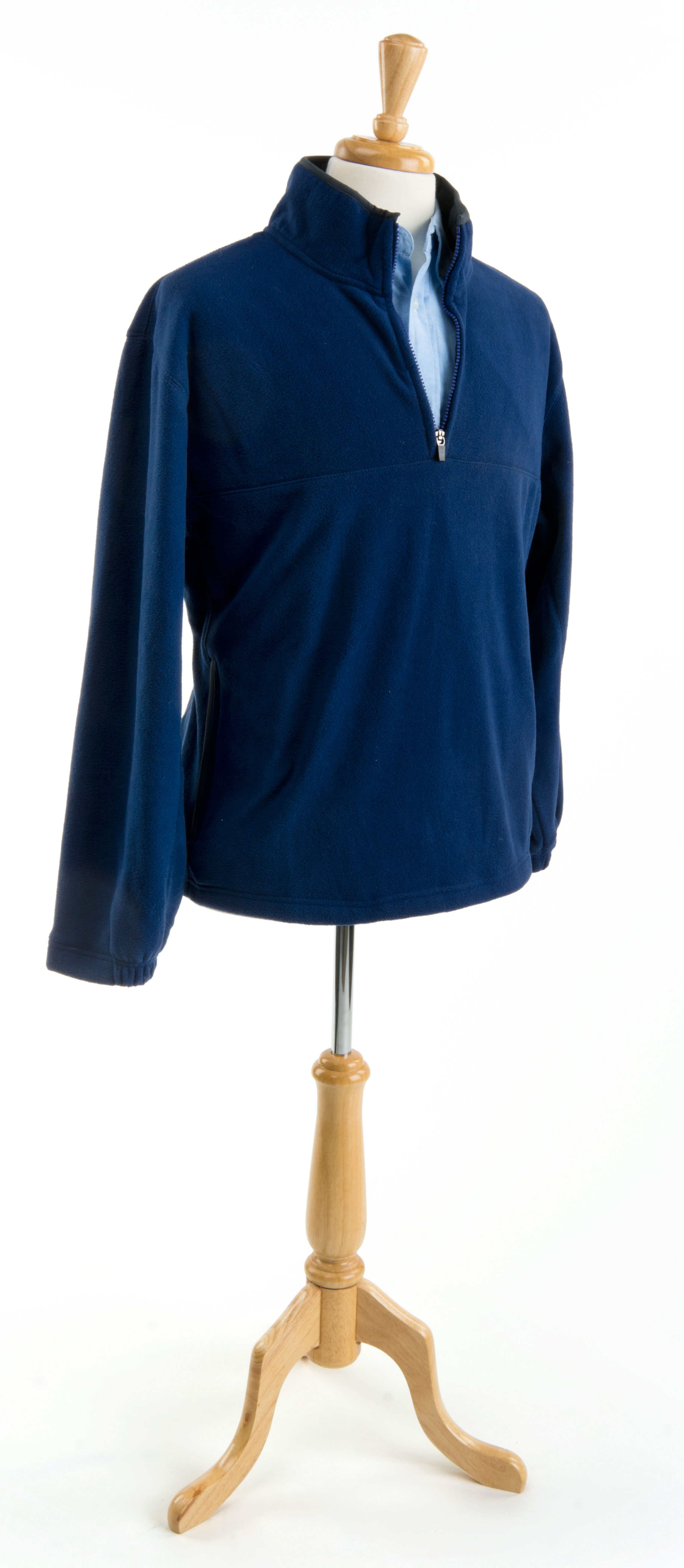 Mens Dress Form | Torso Model With Wooden Pedestal Base | Displays2Go