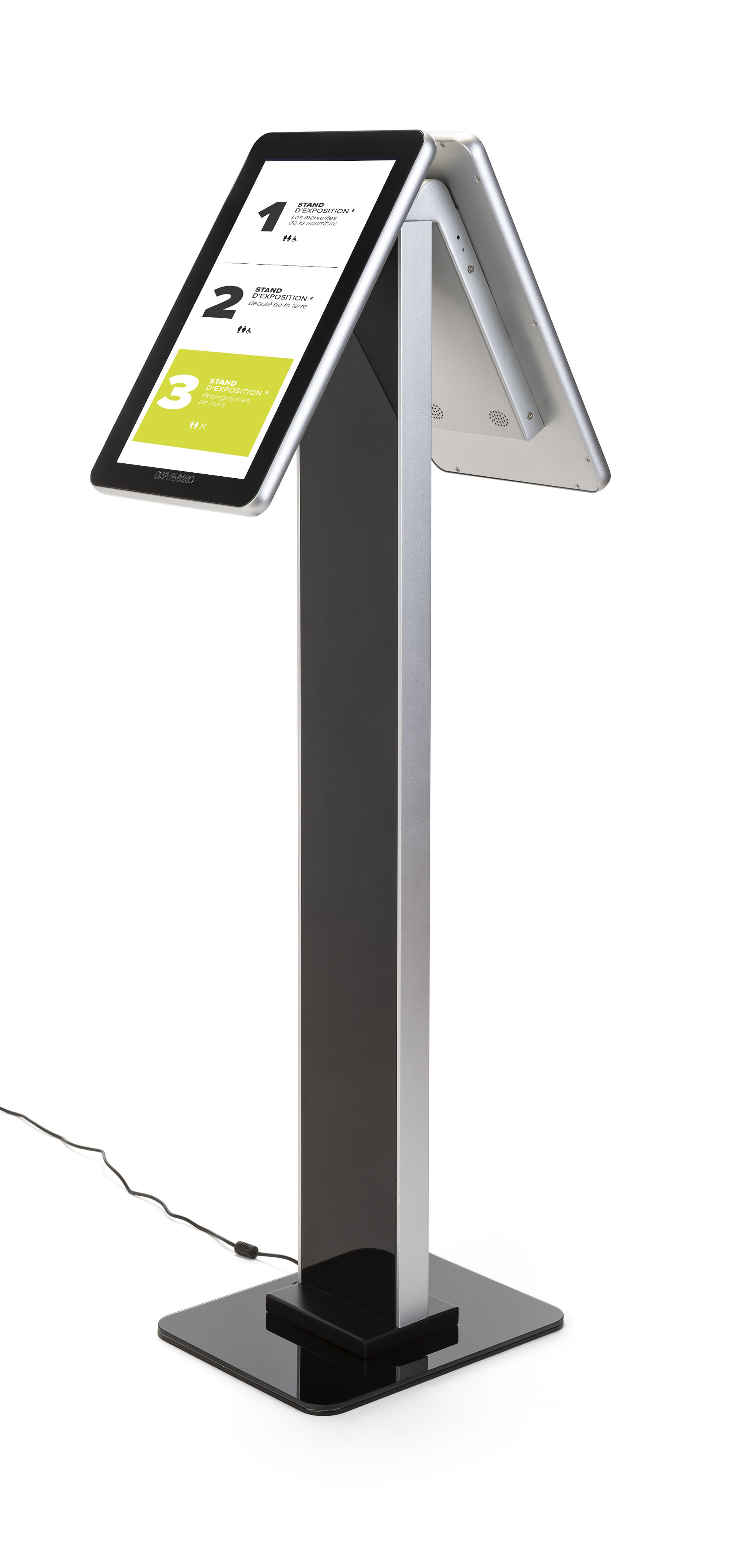 Double-Sided Interactive Kiosk Stand | 10 Point PCAP Touch | Displays2Go