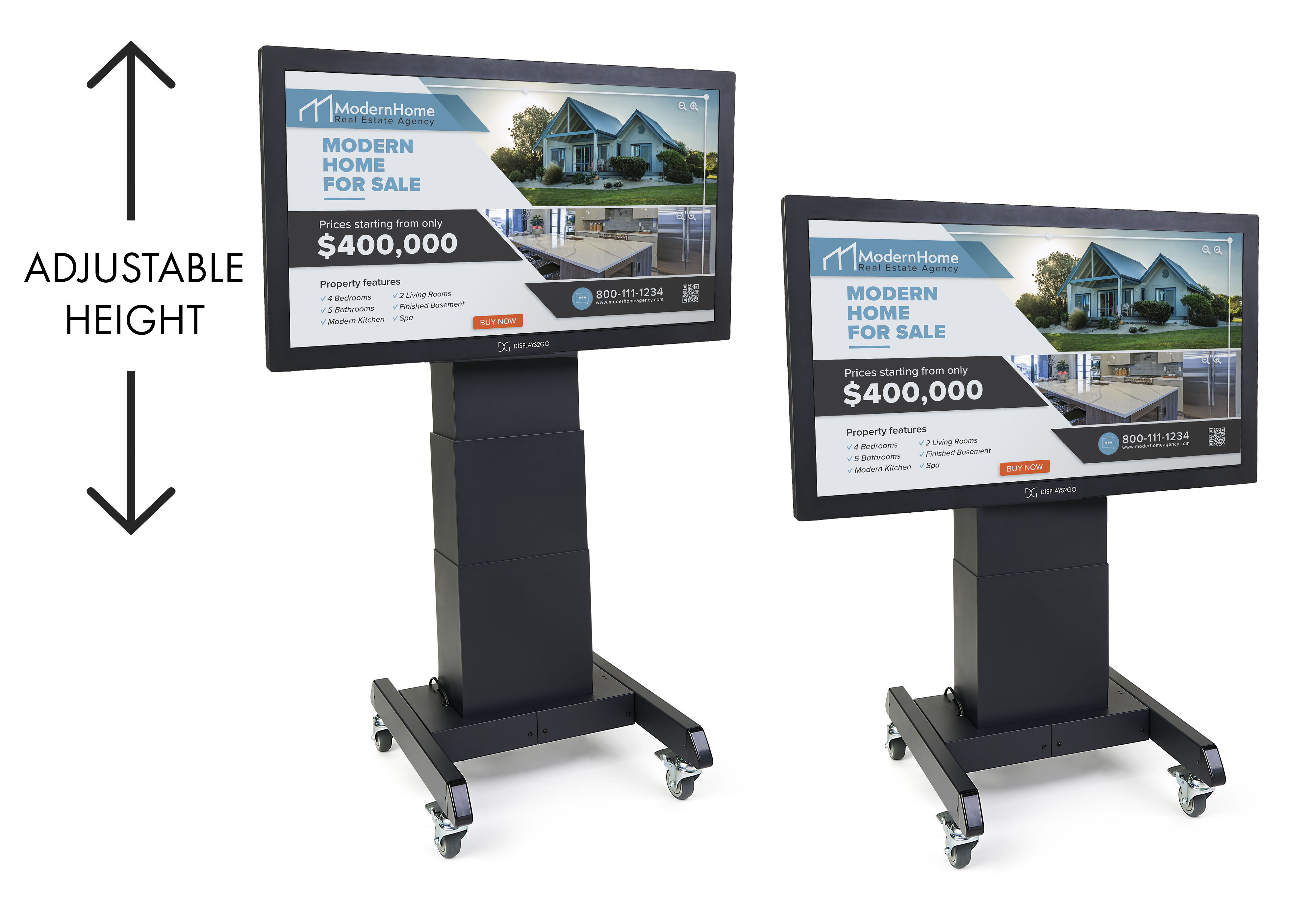 Touch Screen Digital Signage| Android 11 OS | Displays2Go