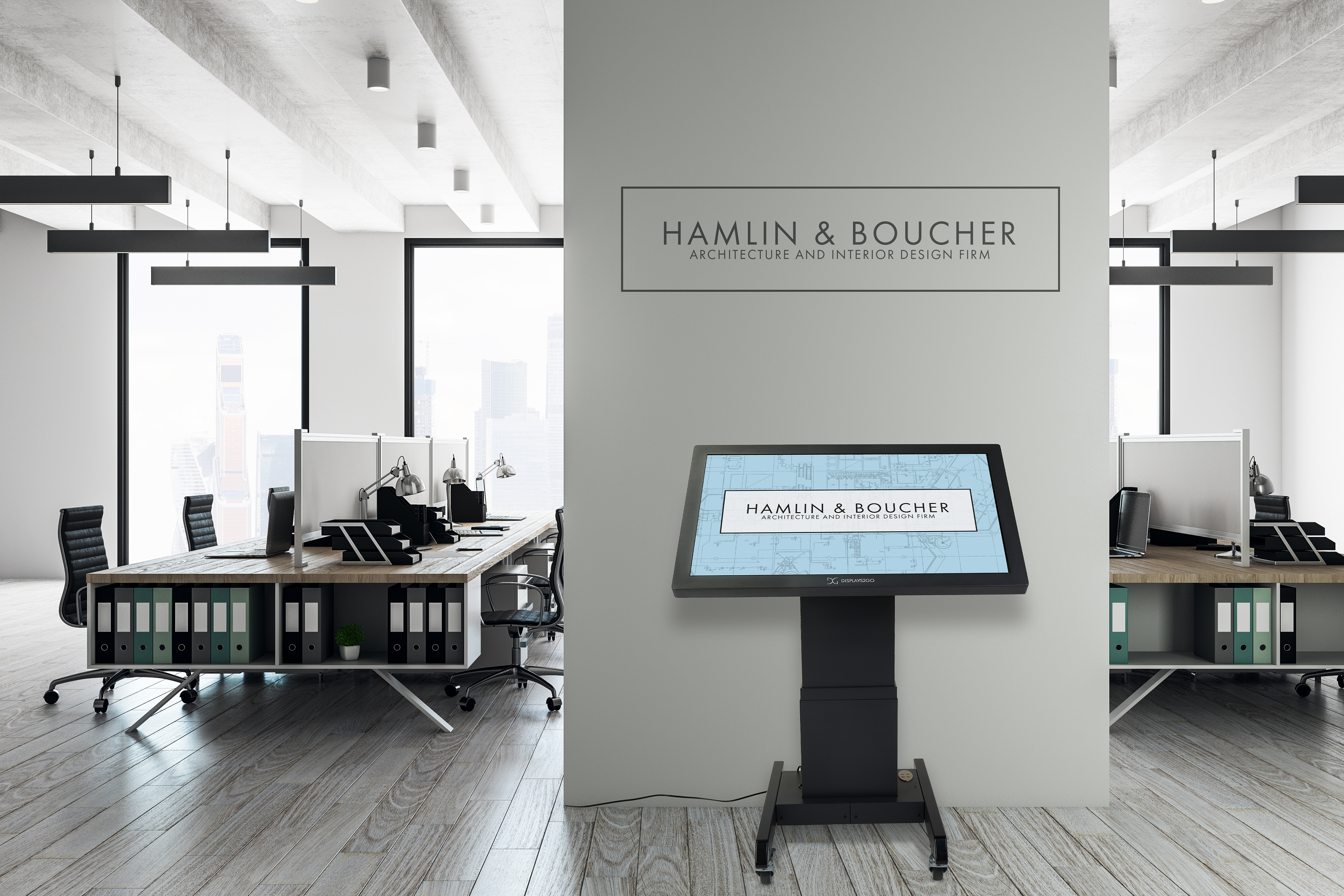 Tilting Mobile Flat Panel Stand | 36" to 62" Height Adjustment ...