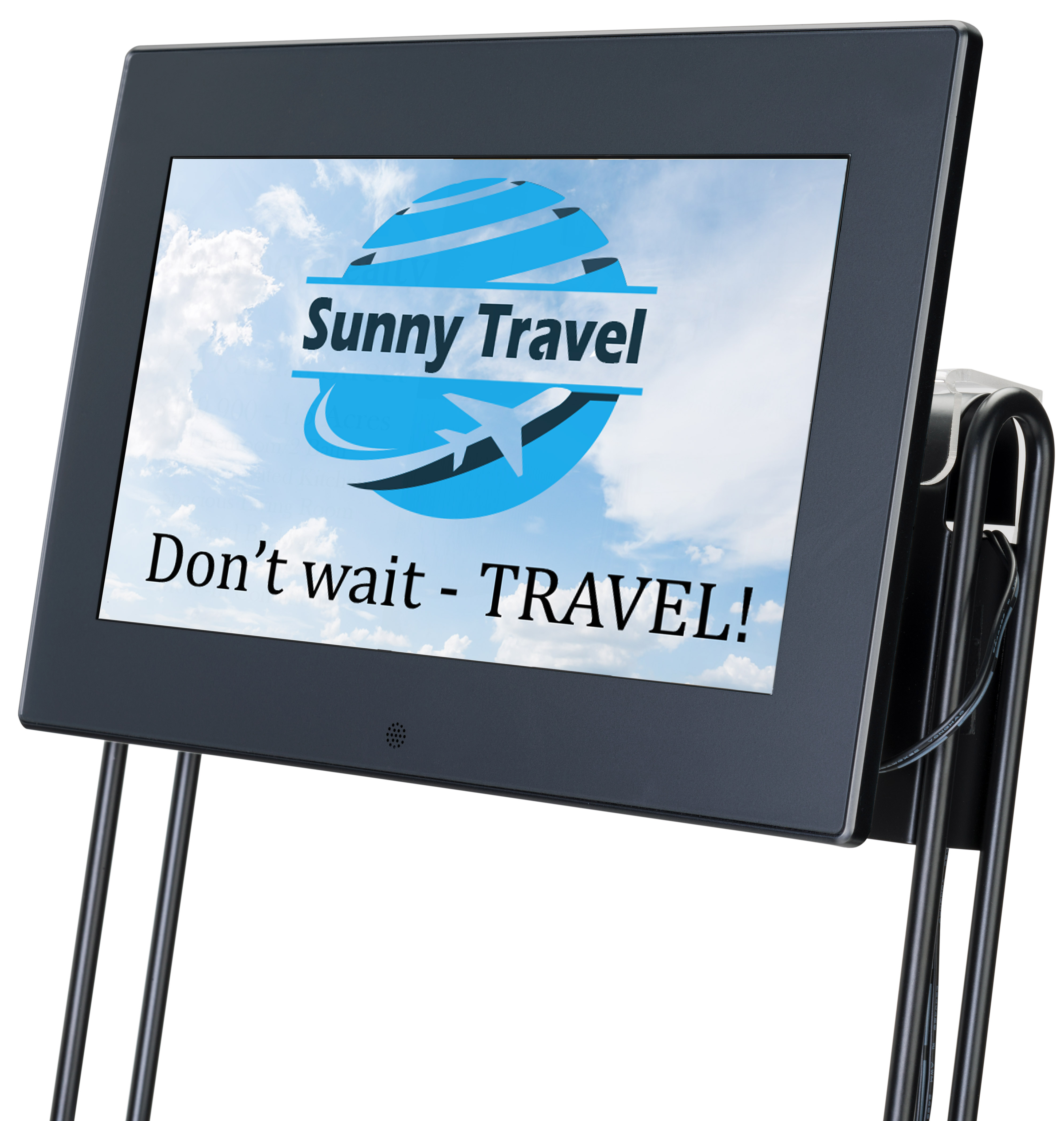 Digital Screen Brochure Stand | Magazine Rack w/ Media Display ...