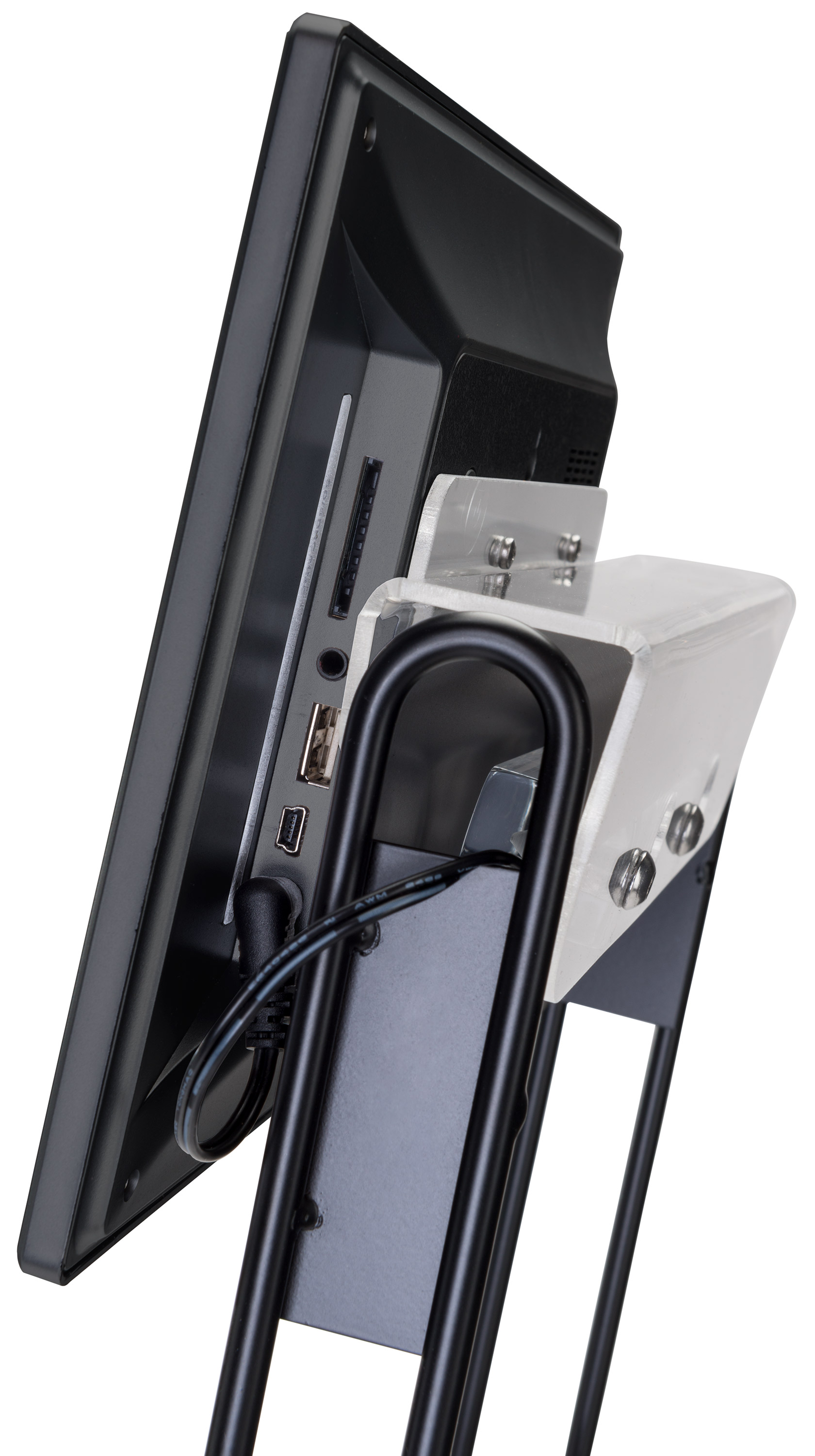 Digital Screen Brochure Stand | Magazine Rack w/ Media Display ...