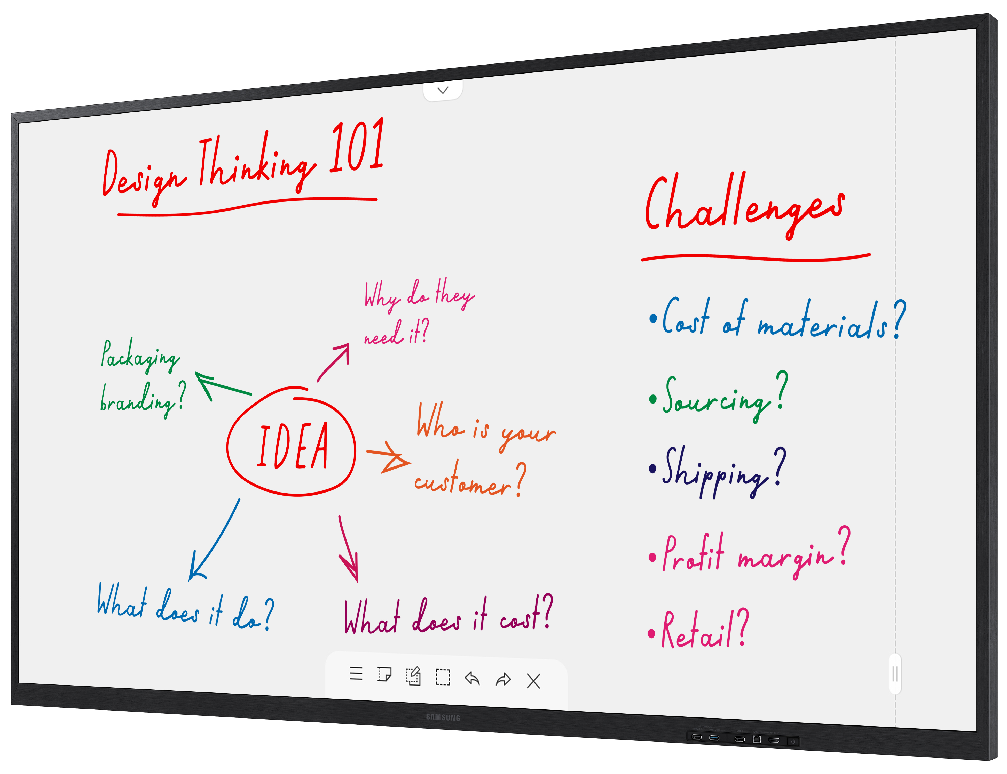 Touch Screen Whiteboard | Samsung Flip Pro 75" and 85" | Displays2Go