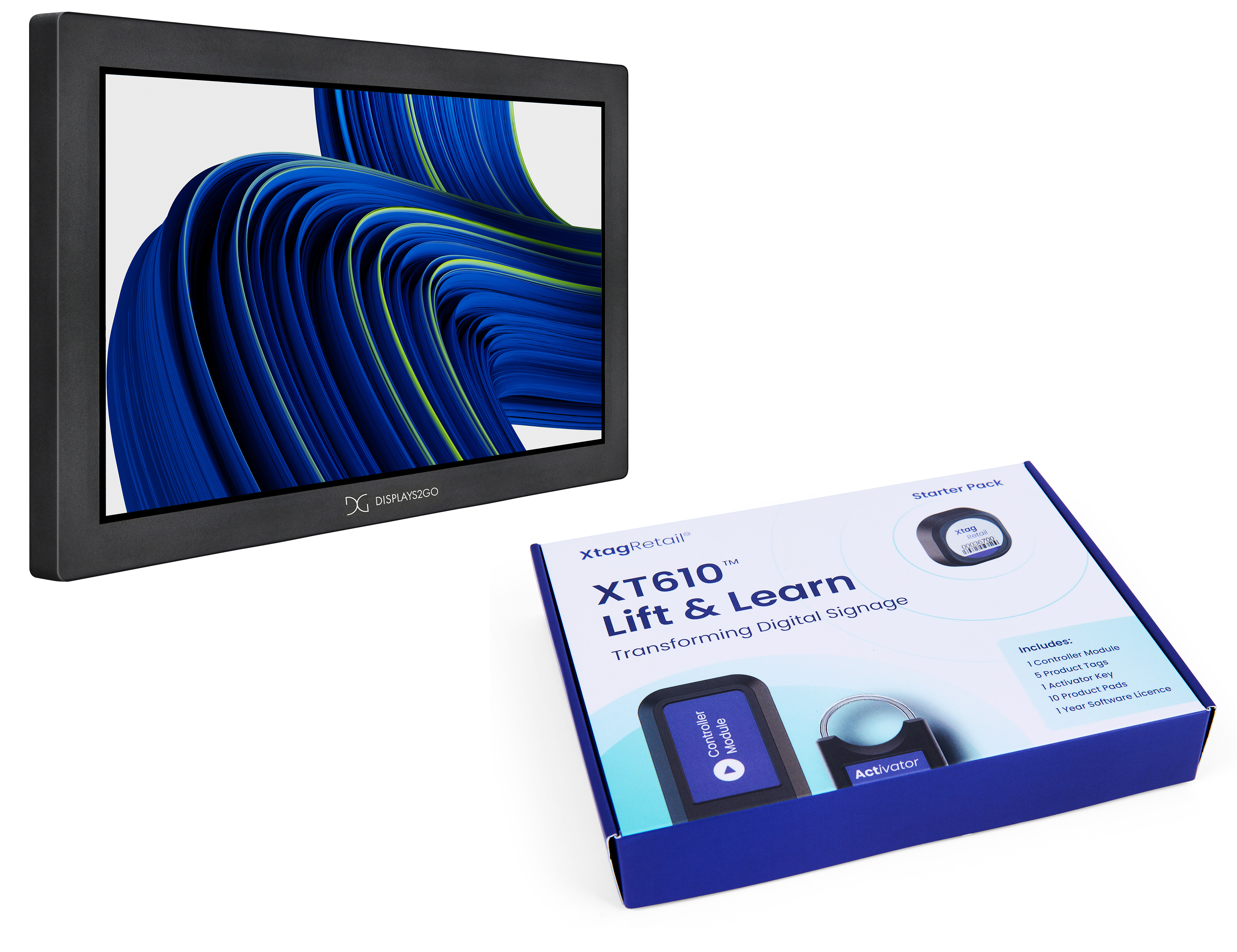 Lift and Learn Digital Signage | Xtag and Digital Display Bundle ...