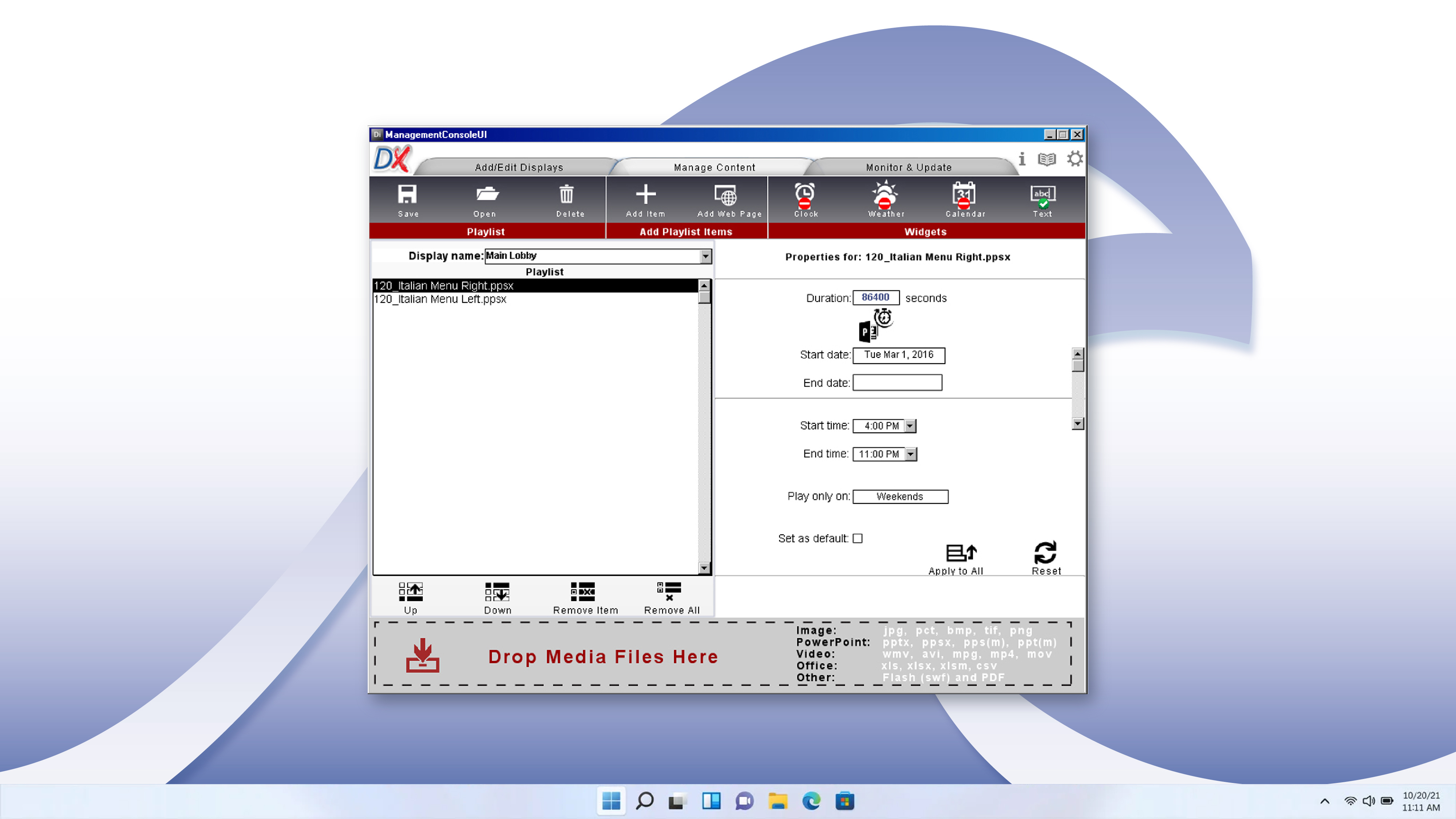 Digital Signage Content Management Software No Recurring Fees