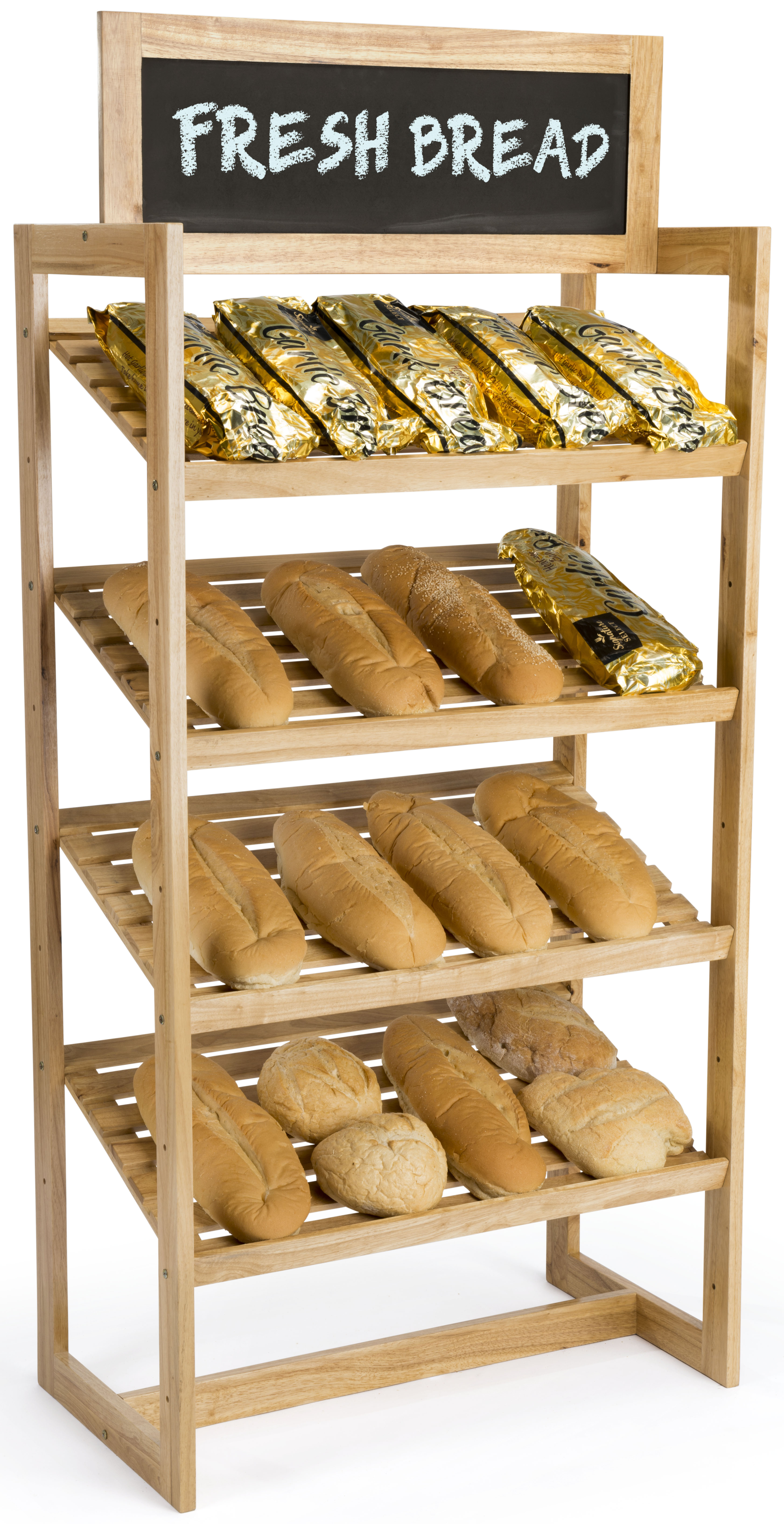Farmers Market Bread Display | Chalkboard Header | Displays2Go