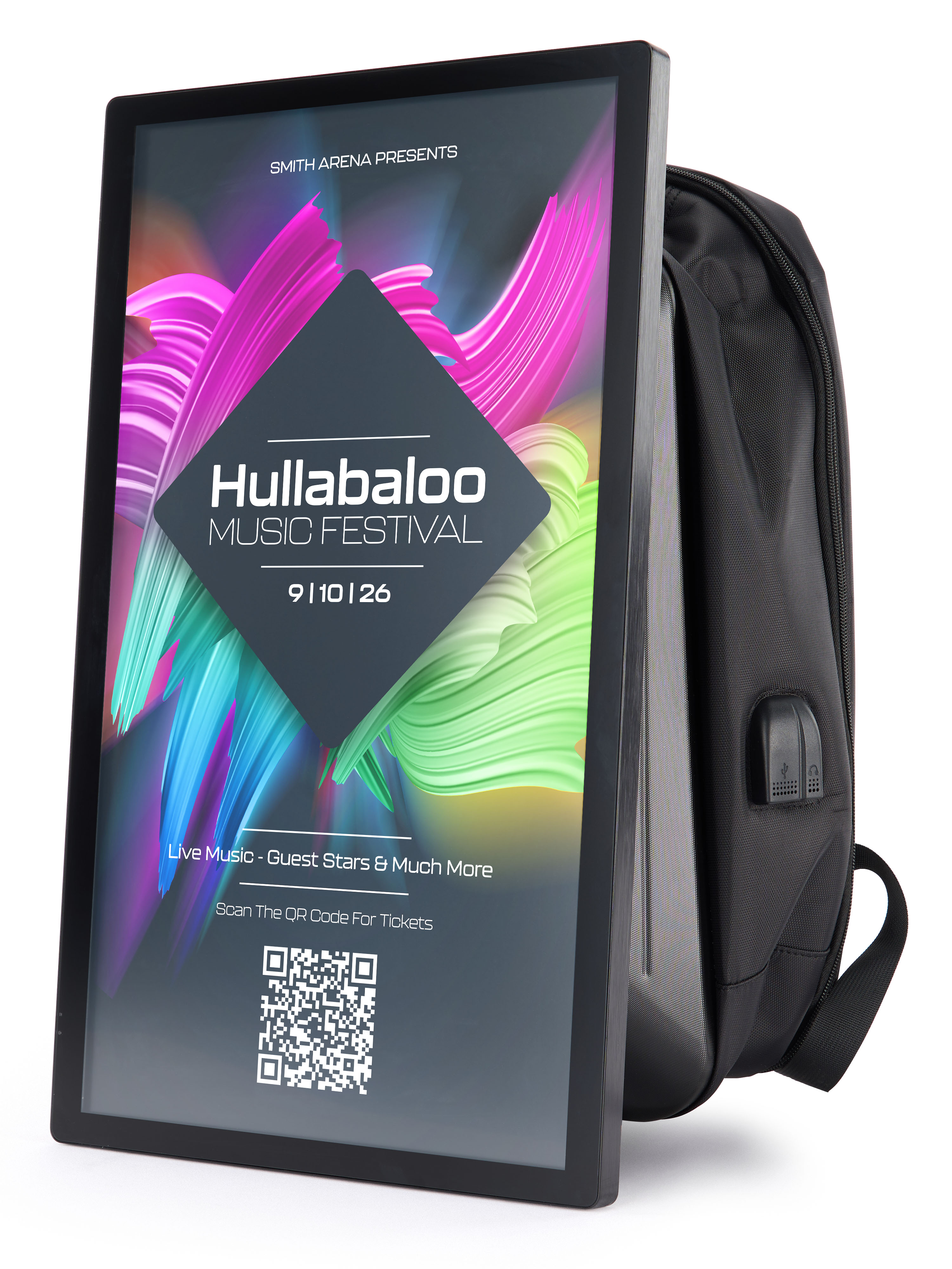 Digital Backpack Billboard | 21.5" LCD Screen | Displays2Go