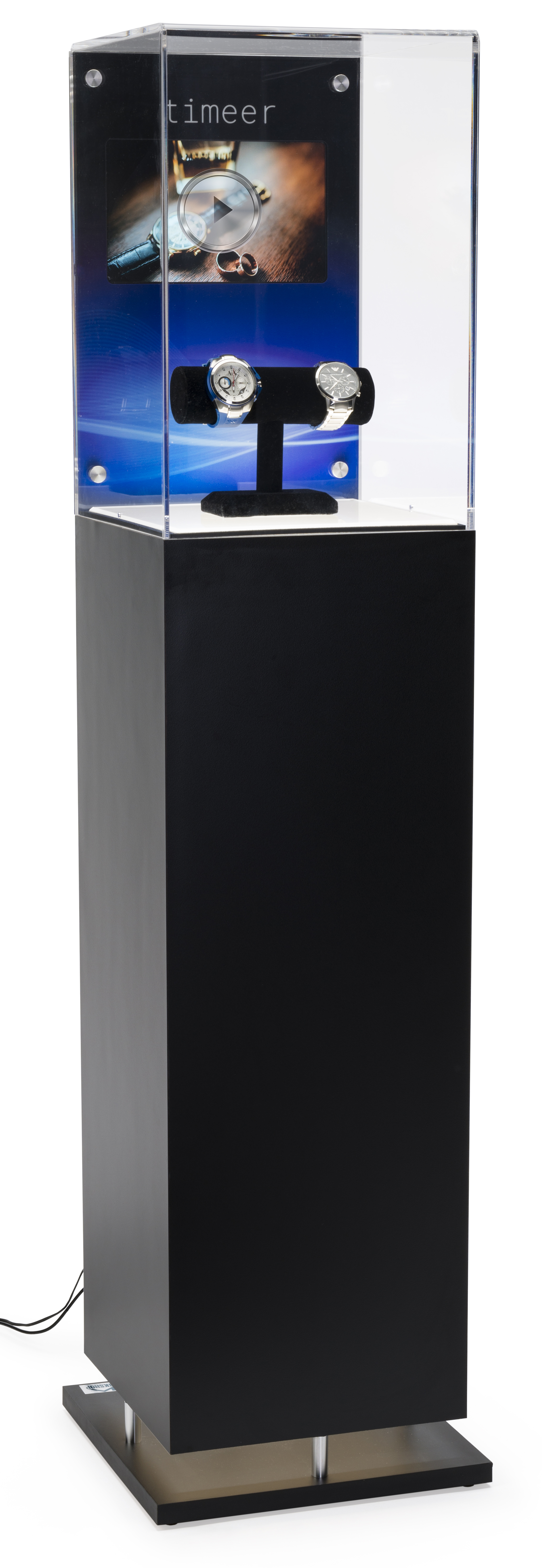 Multimedia Display Case Pedestal | Custom UV Printed Graphics | Displays2Go