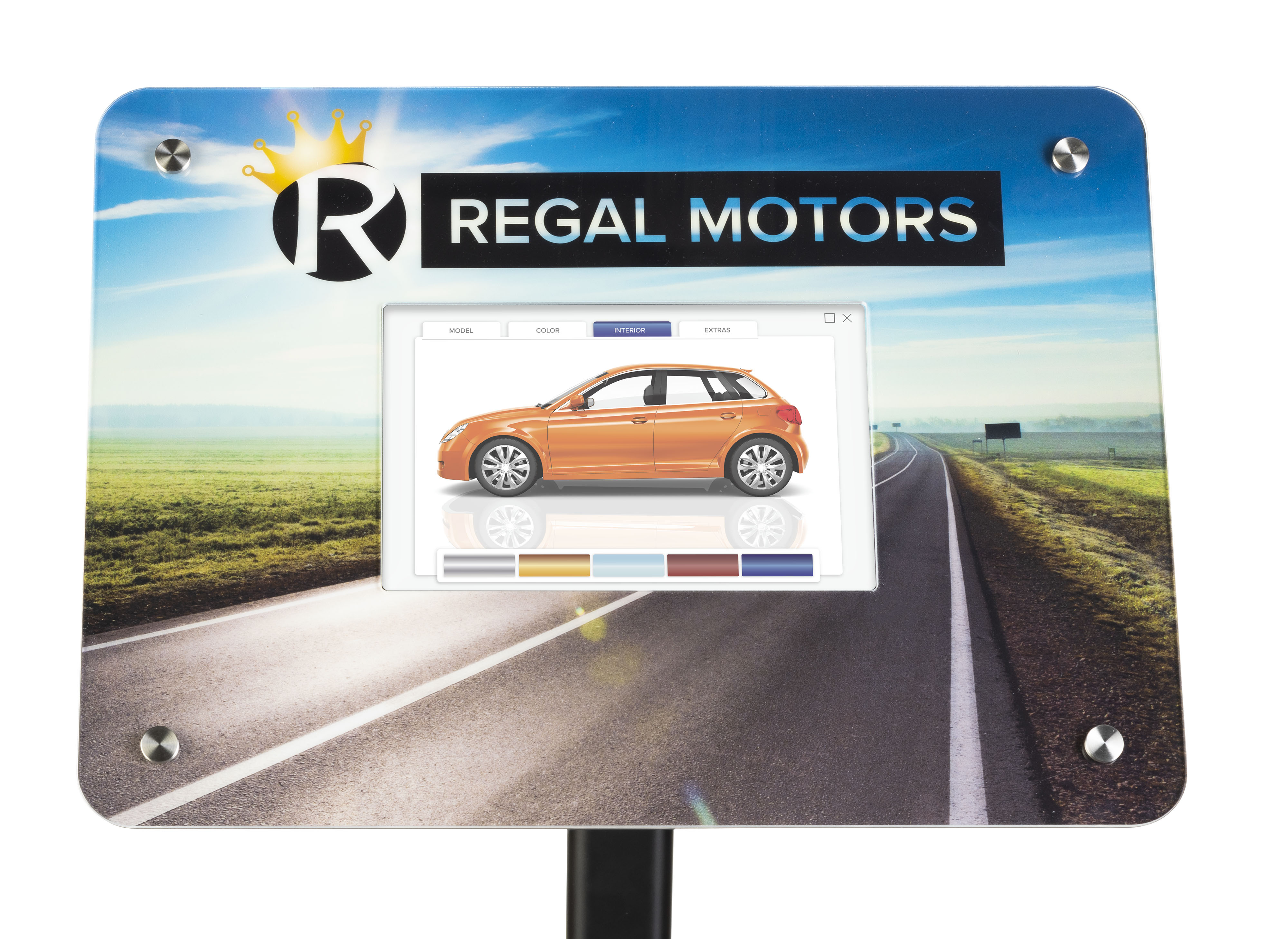 Small Digital Signage Stand | Portable Sign with Custom Graphic ...