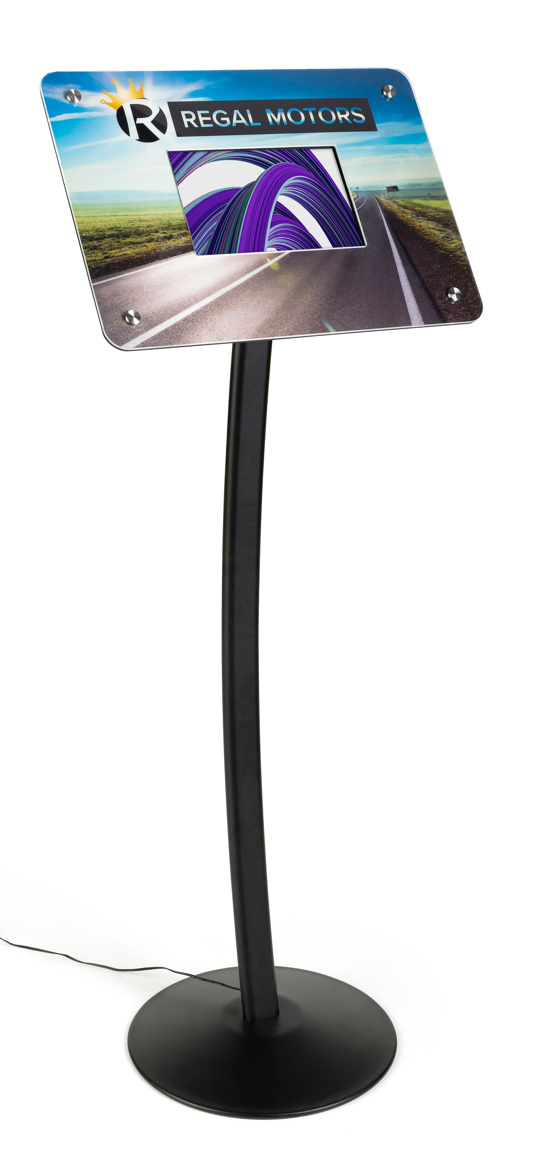 Small Digital Advertising Stand | Pedestal Sign w/Custom Graphics ...