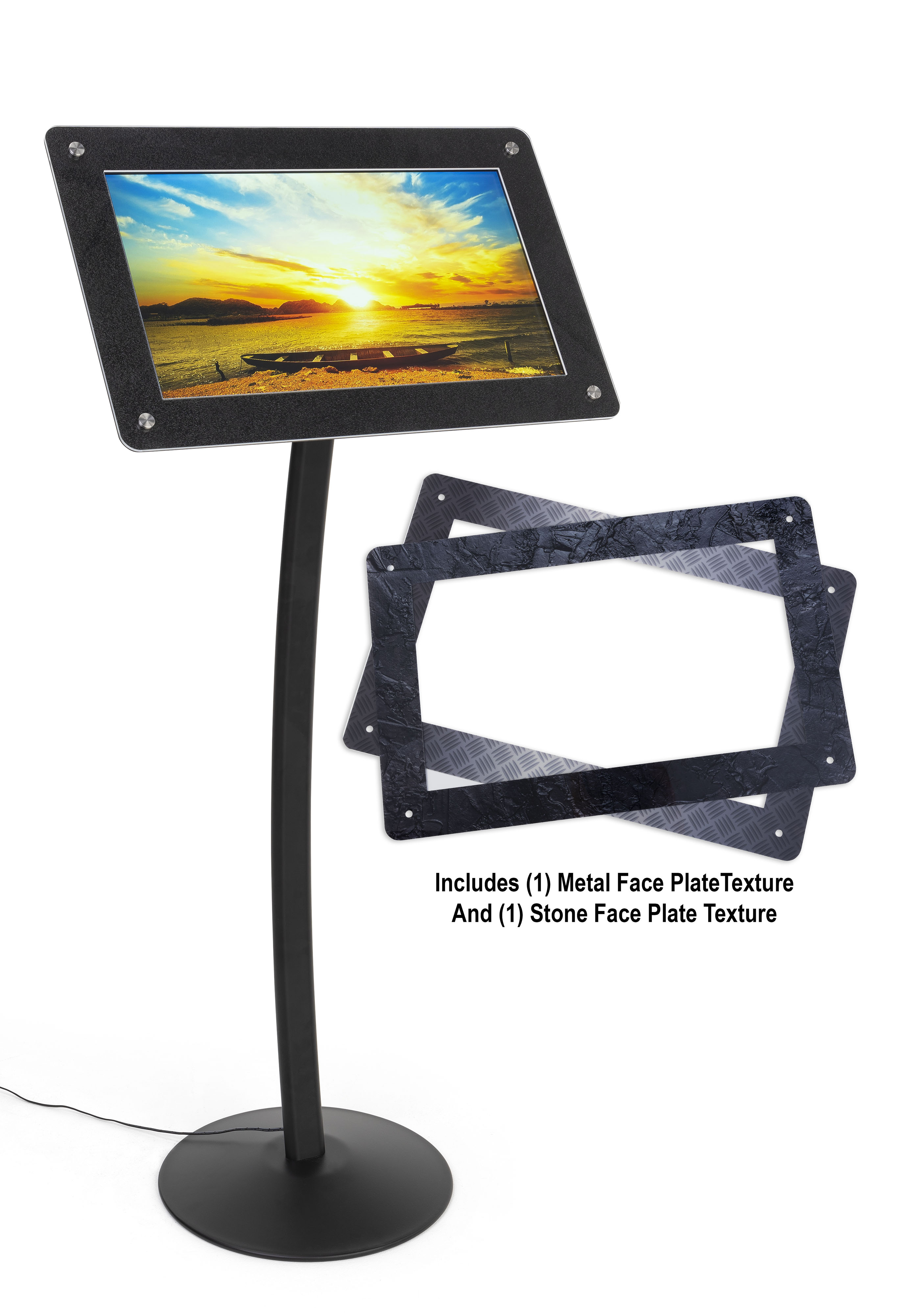 Digital Floor Sign Pedestal | 21.5” Multi-Media Marketing Display ...