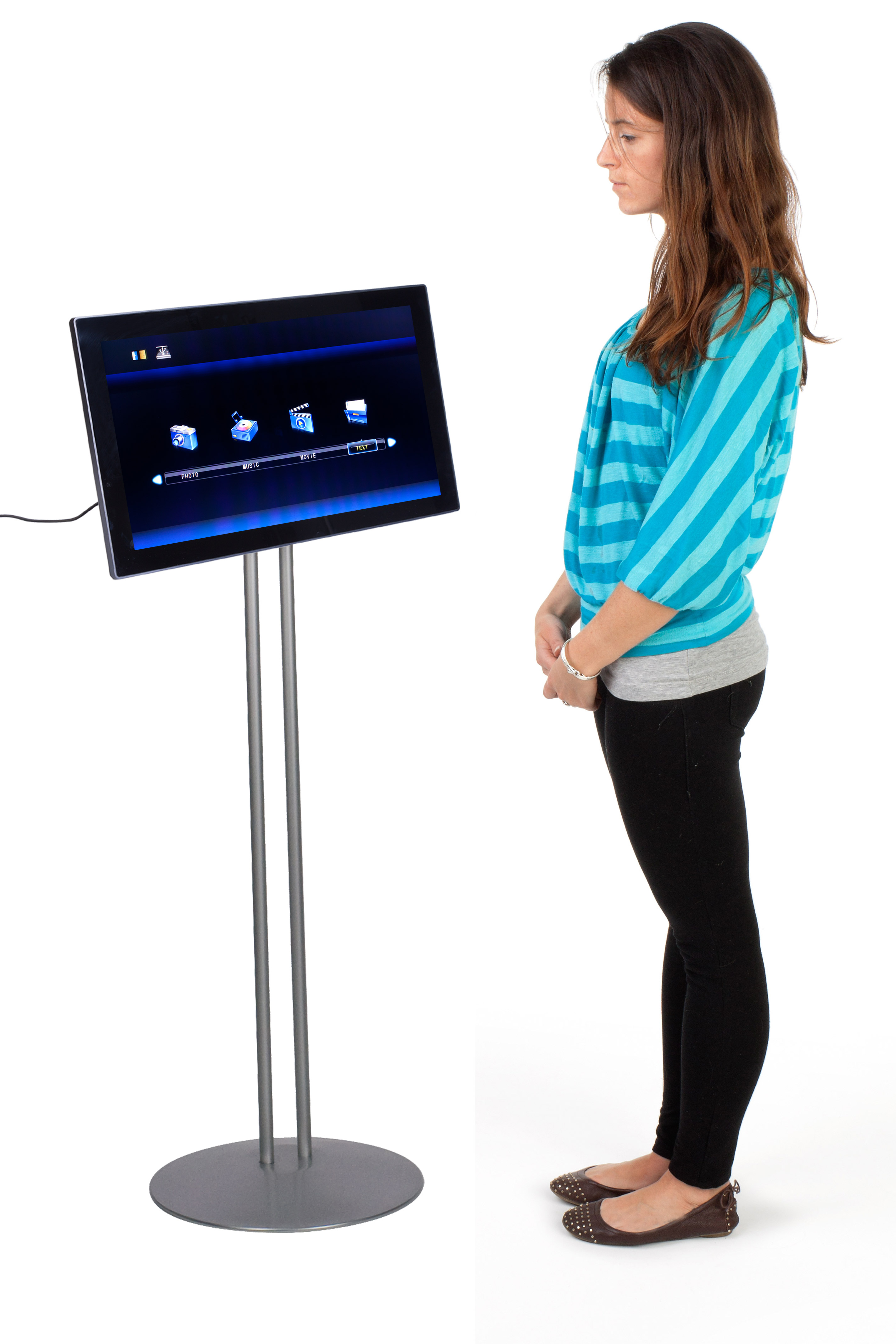 Electronic Digital Signage | Height Adjustable Stand | Displays2Go