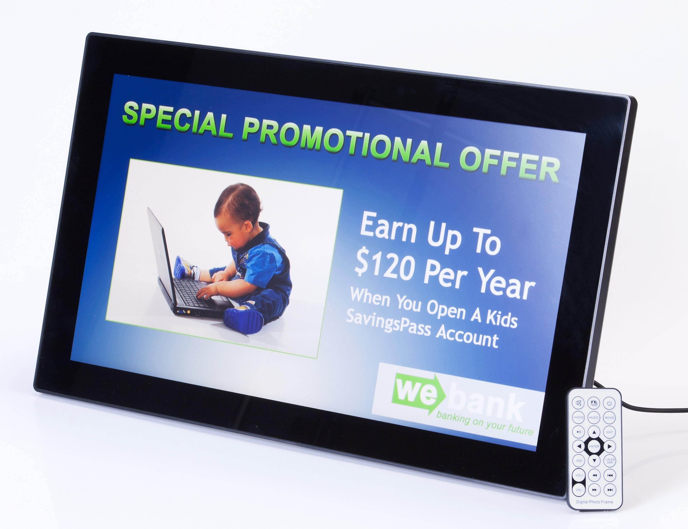 18.5" Digital Photo Frame - Countertop or Wall Mount | Displays2Go