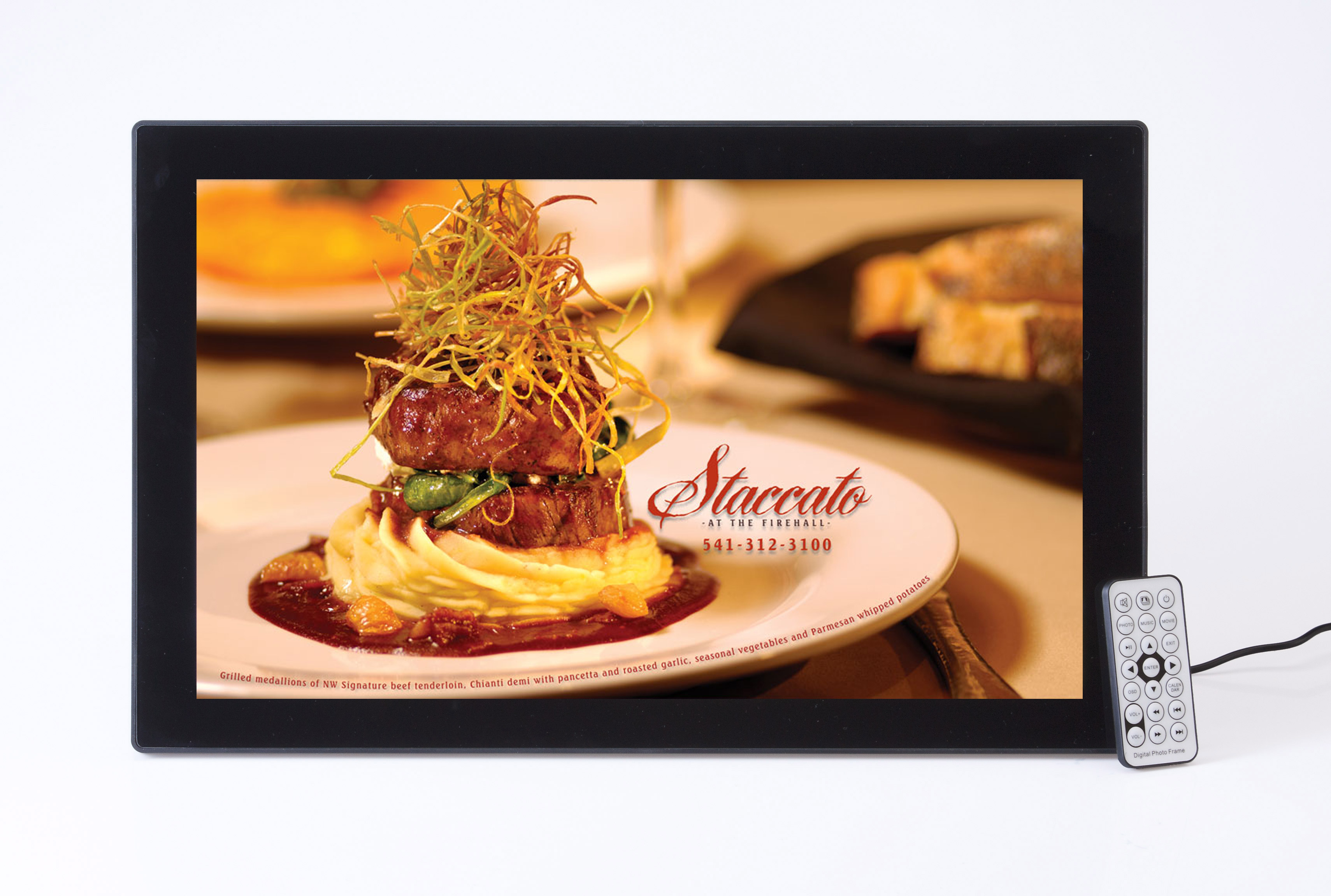 21.5" Electronic Photo Frame Displays Pictures from a USB Stick ...