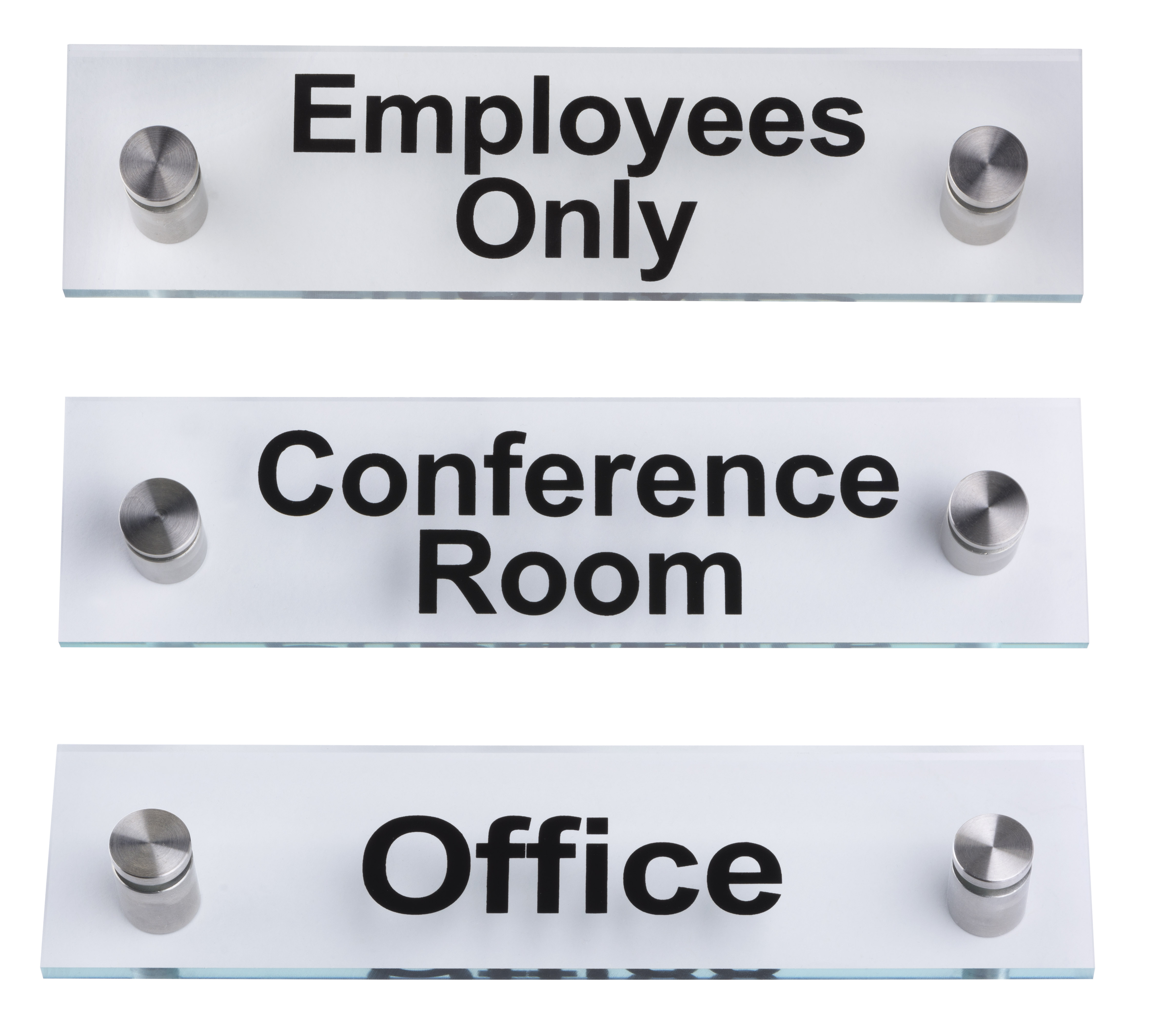 Acrylic Business Standoff Signs | Set of 3 Pre-Printed Messages ...