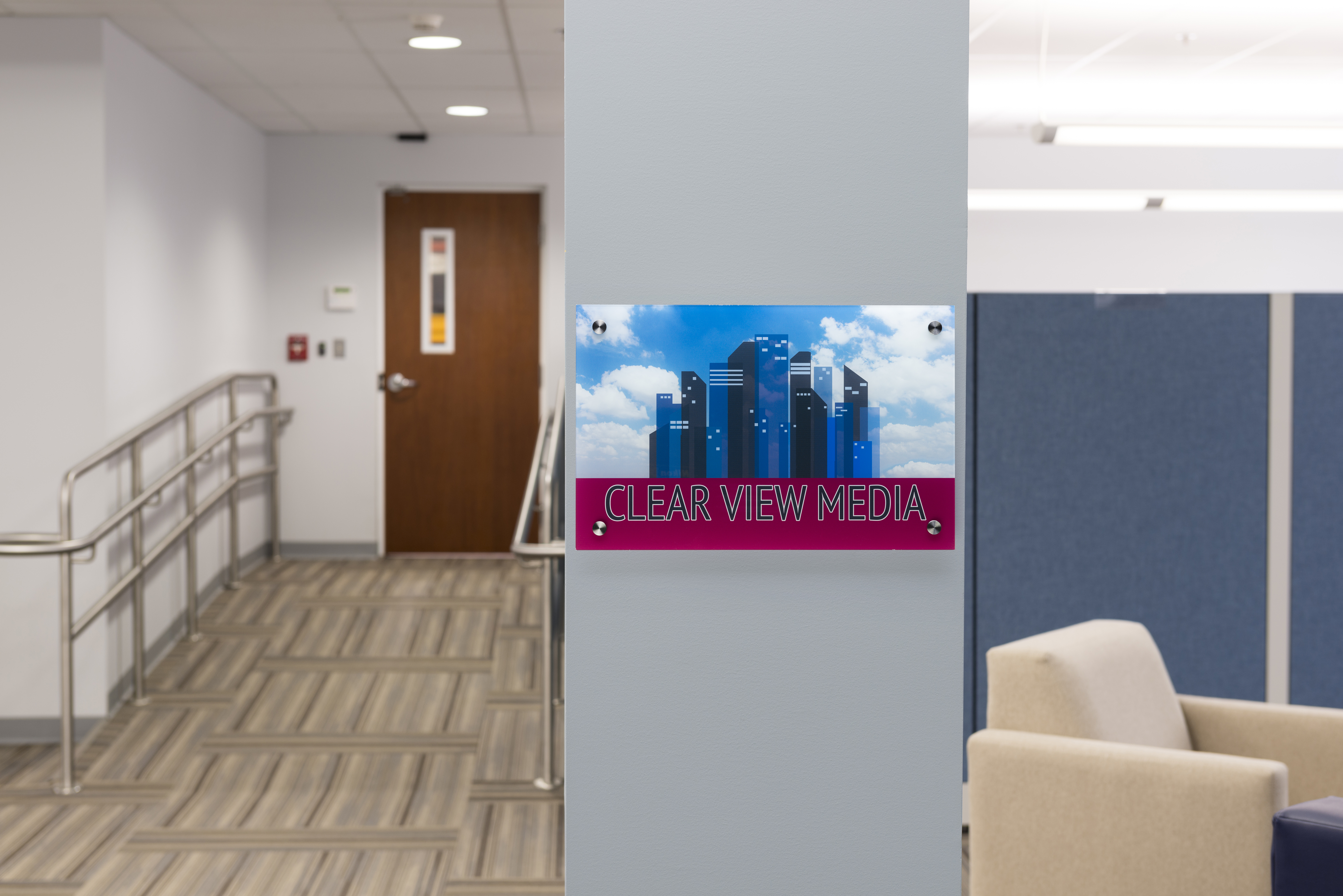 Custom Acrylic Standoff Wall Sign | UV Printed Graphics | Displays2Go