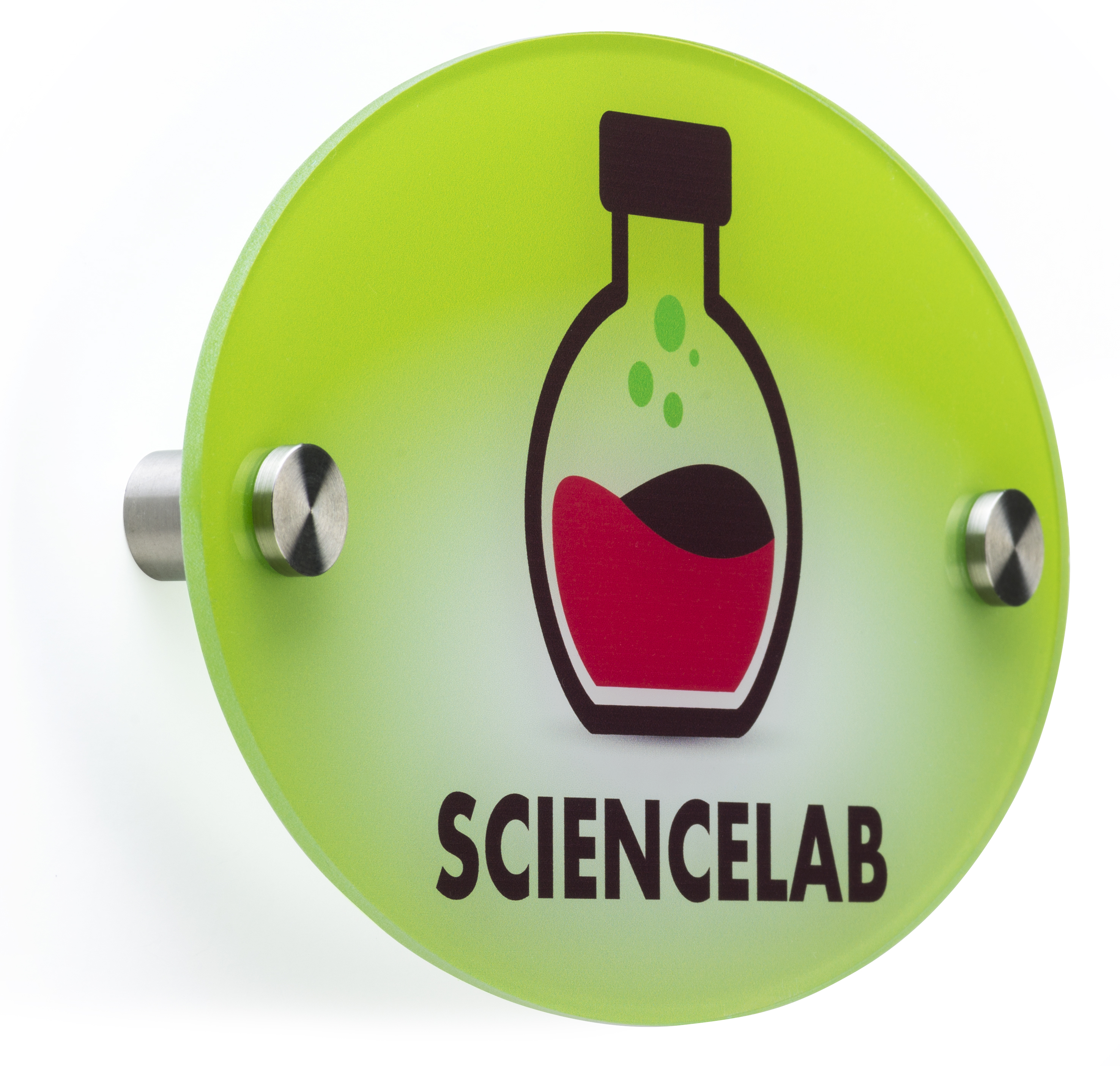 Custom Oval Door Sign with Standoffs | UV Printed Graphics | Displays2Go
