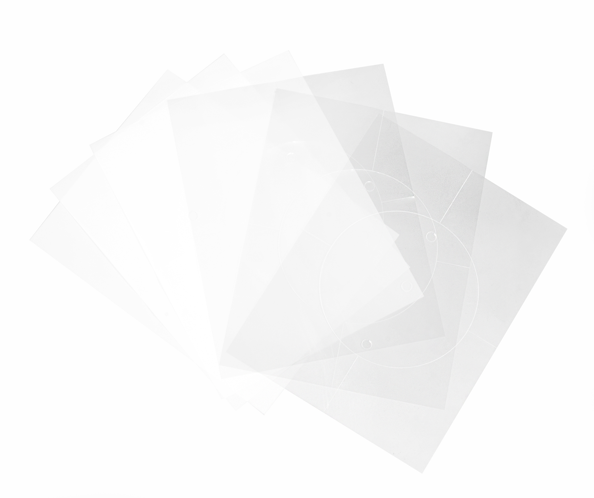 Replacement Printable Film Sheets for DESIGN6CIRC2 | 6" Round | Displays2Go
