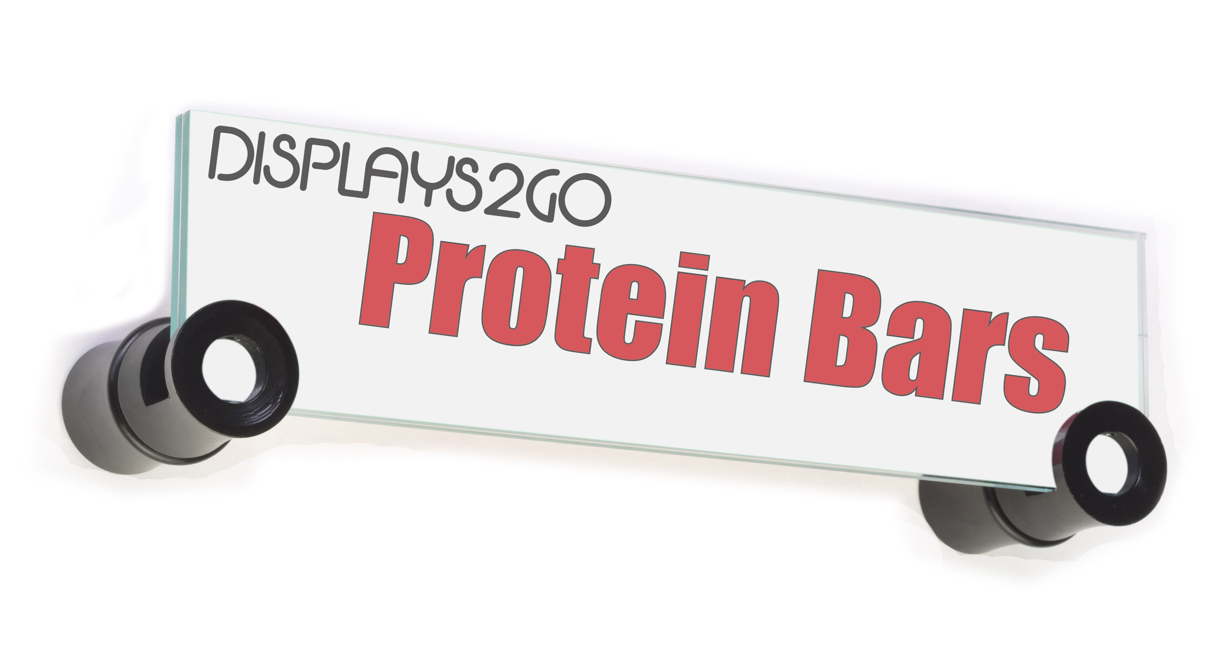 Black Standoff for Hanging Office Sign | Edge Grip Mounts | Displays2Go