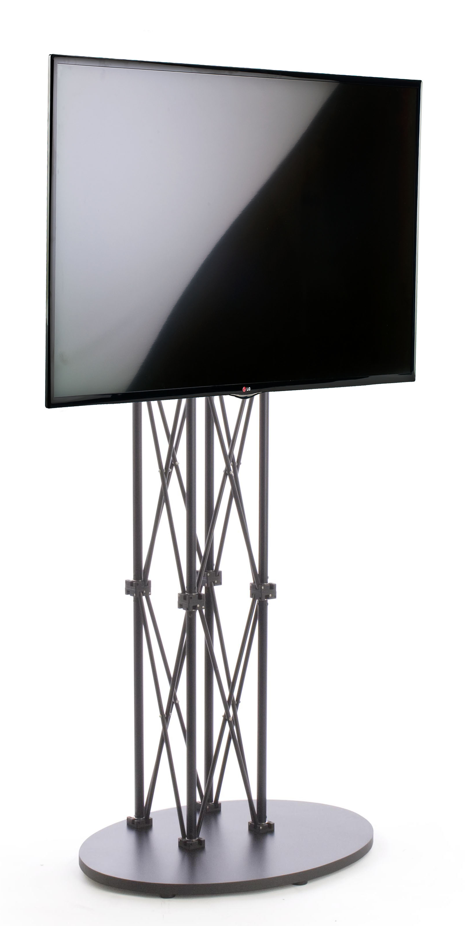 55" Digital Signage Trade Show Kit | Black Truss Stand | Displays2Go