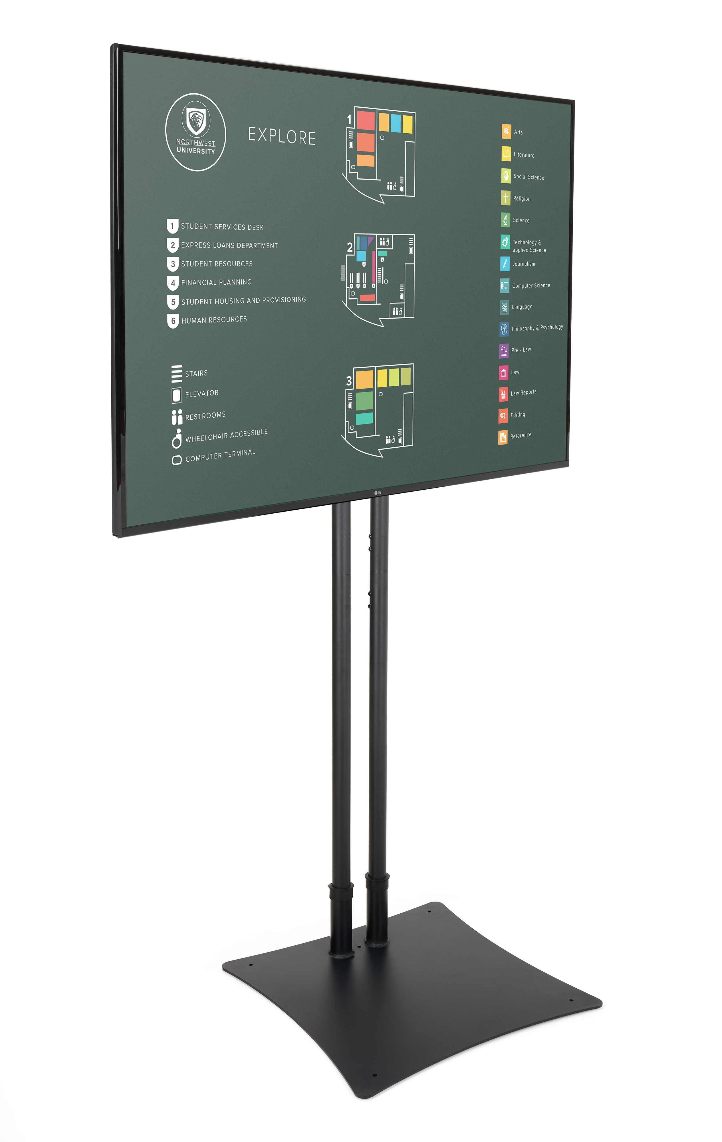 Exhibition TV Stand | For 32”-70” Screens | Displays2Go