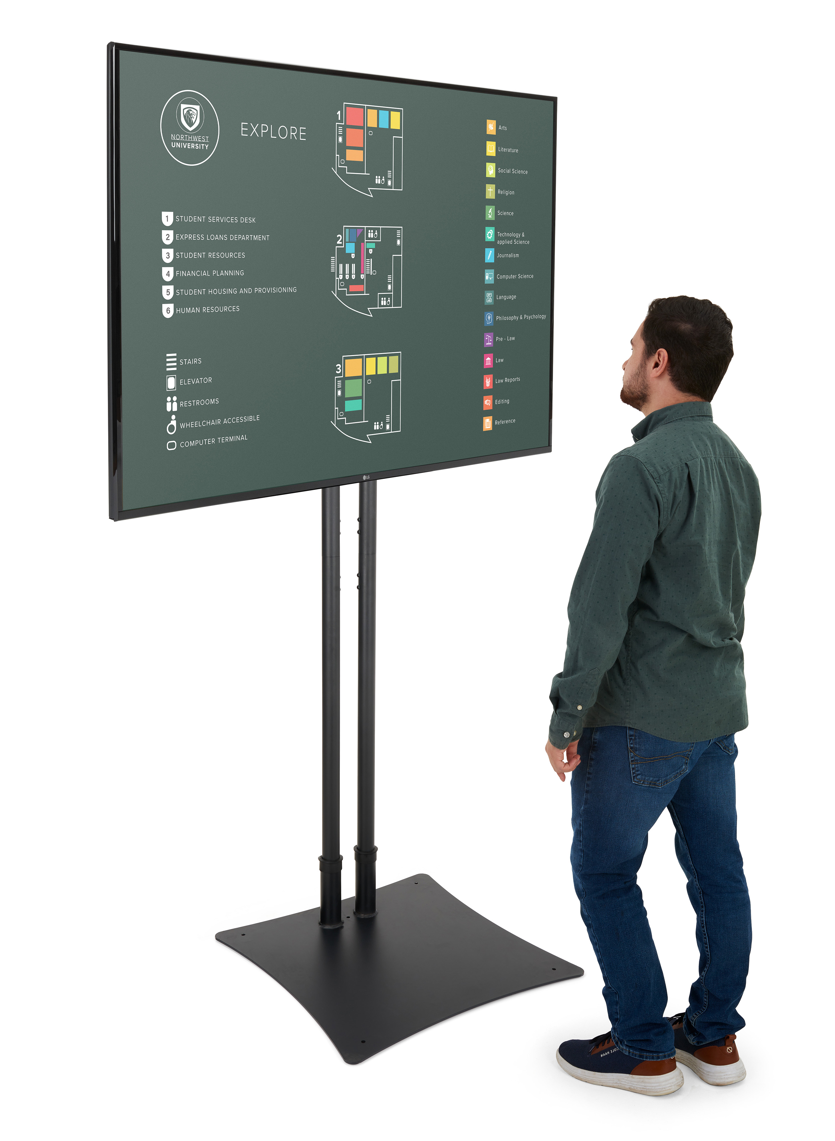 Exhibition TV Stand | For 32”-70” Screens | Displays2Go