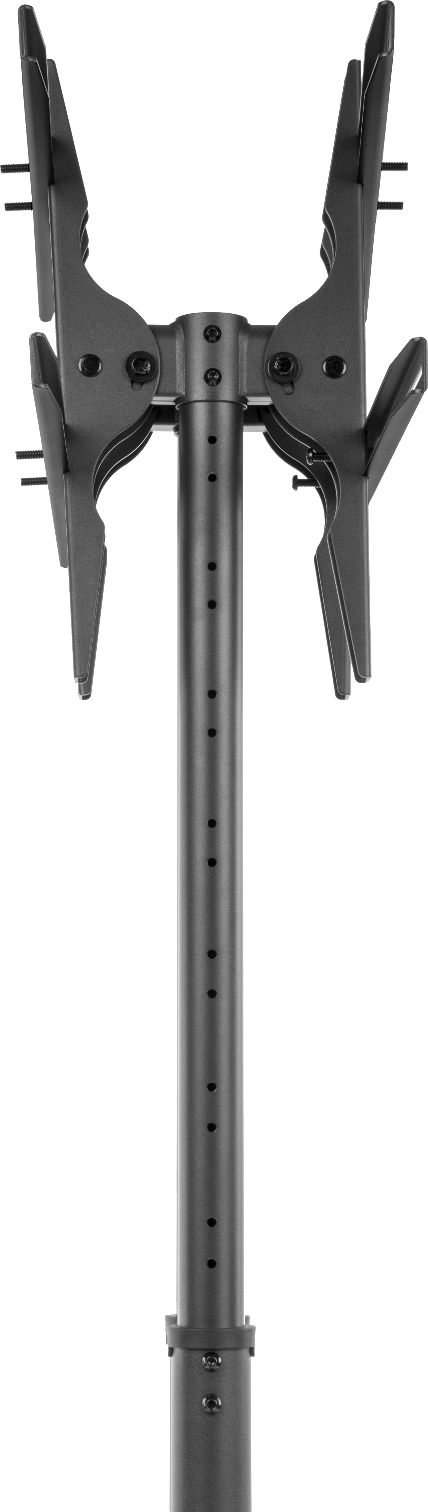 Double Sided TV Stand | (2) Adjustable Mounts for 32”-65” Screens ...