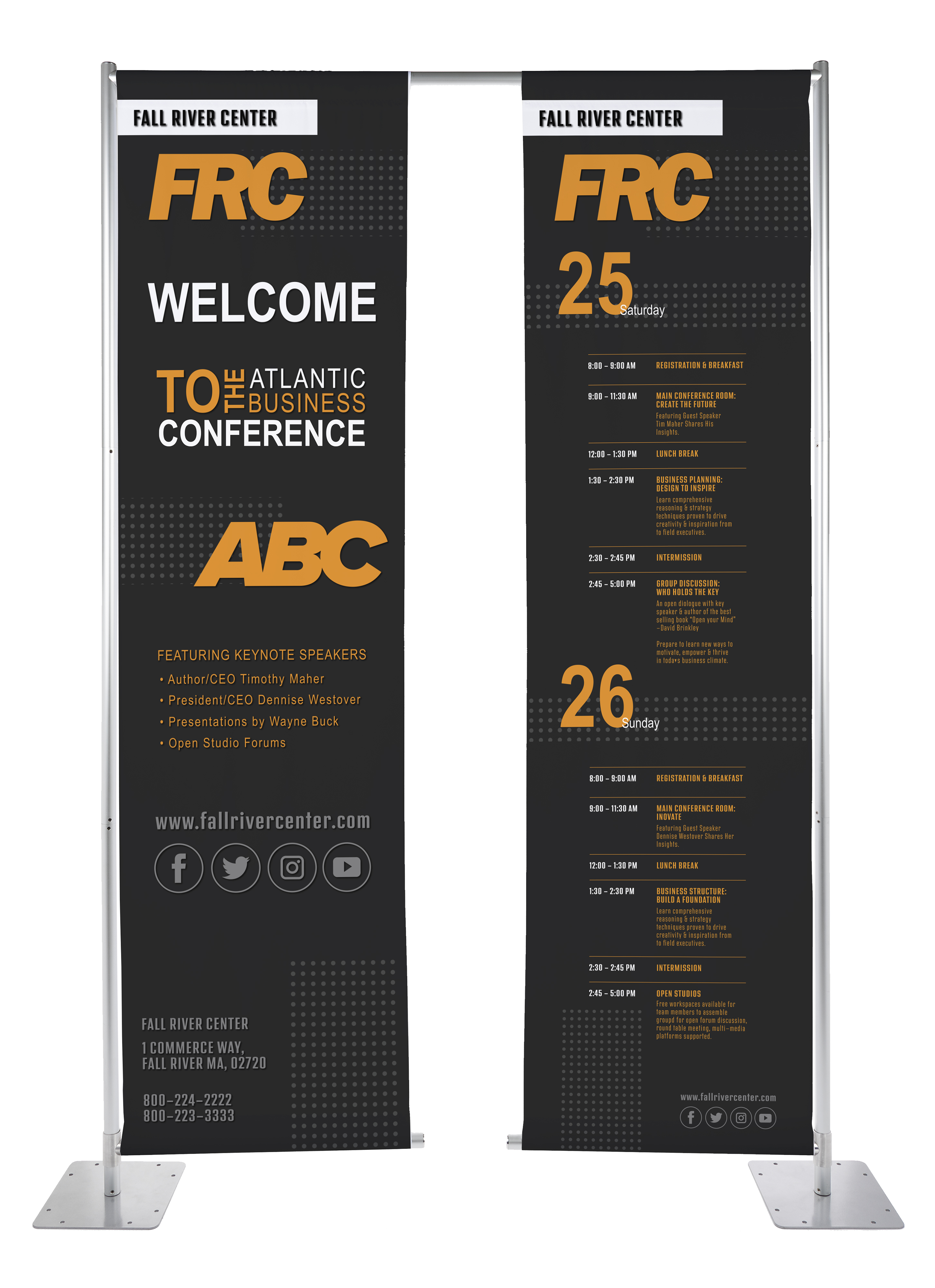 Personalized Banner Graphics for DUALBNRST Series | Displays2Go