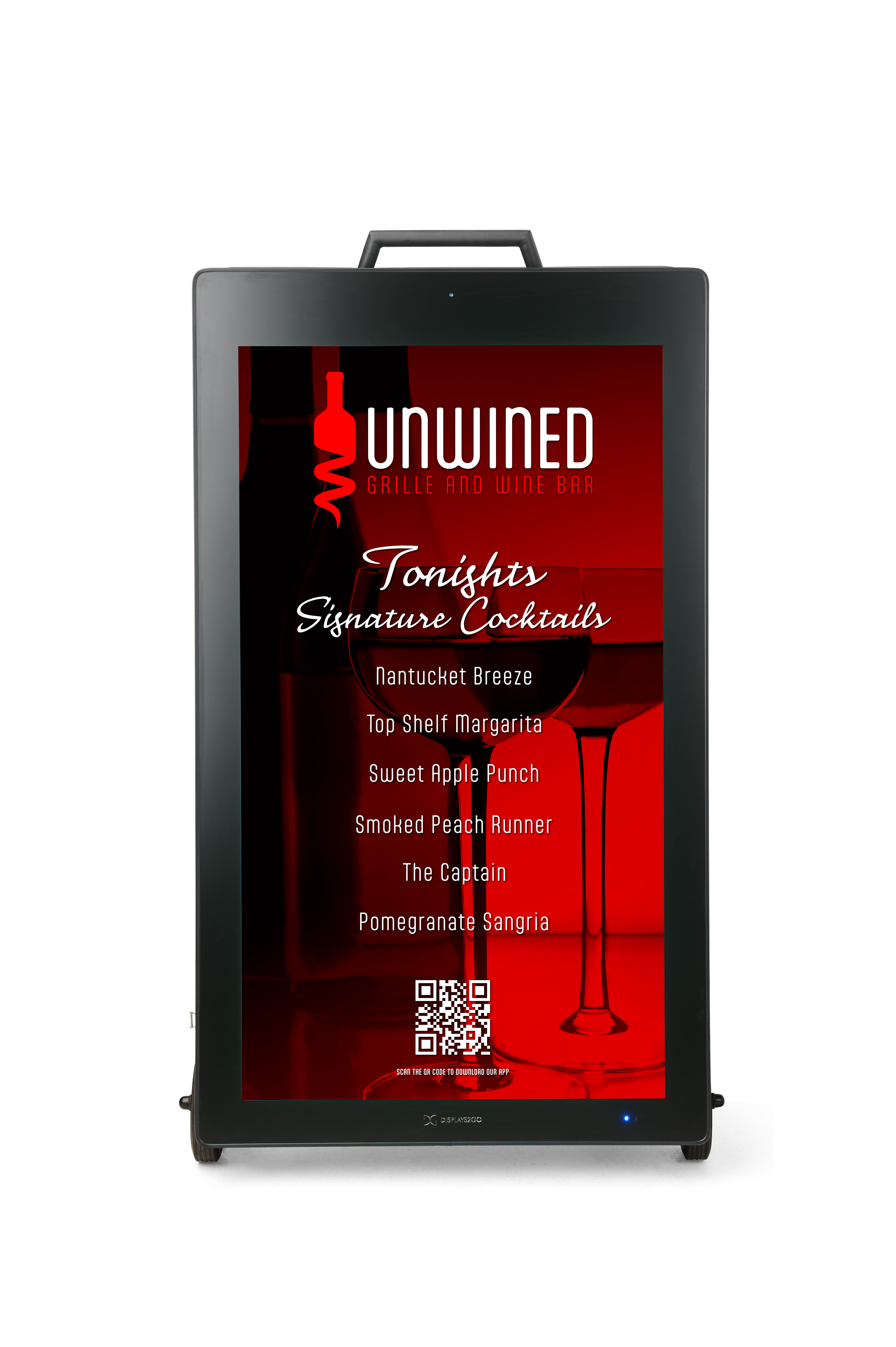 Outdoor Digital Display | Portable Solar Power A-Frame Sign | Displays2Go