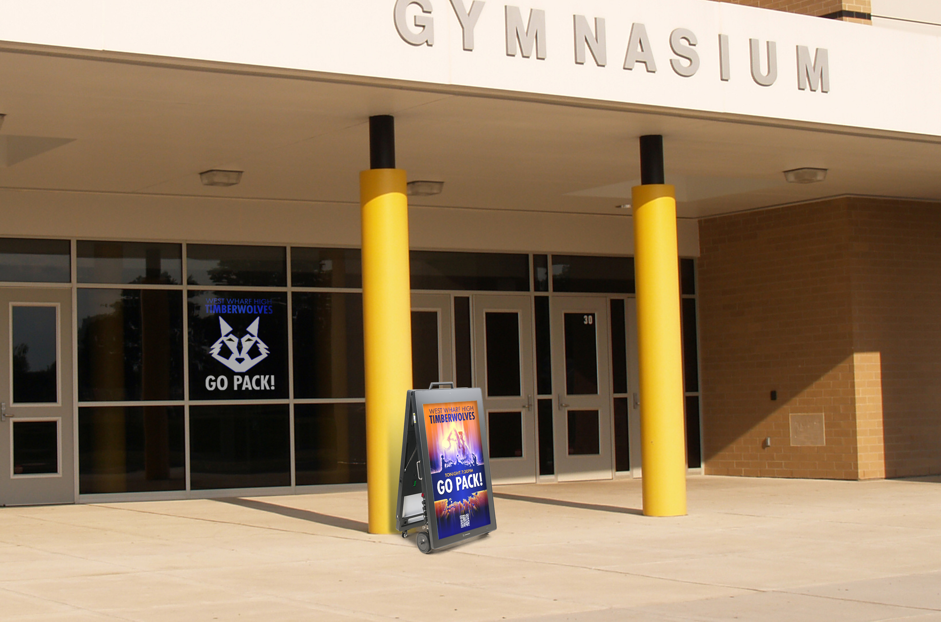 Outdoor Digital Display | Portable Solar Power A-Frame Sign | Displays2Go