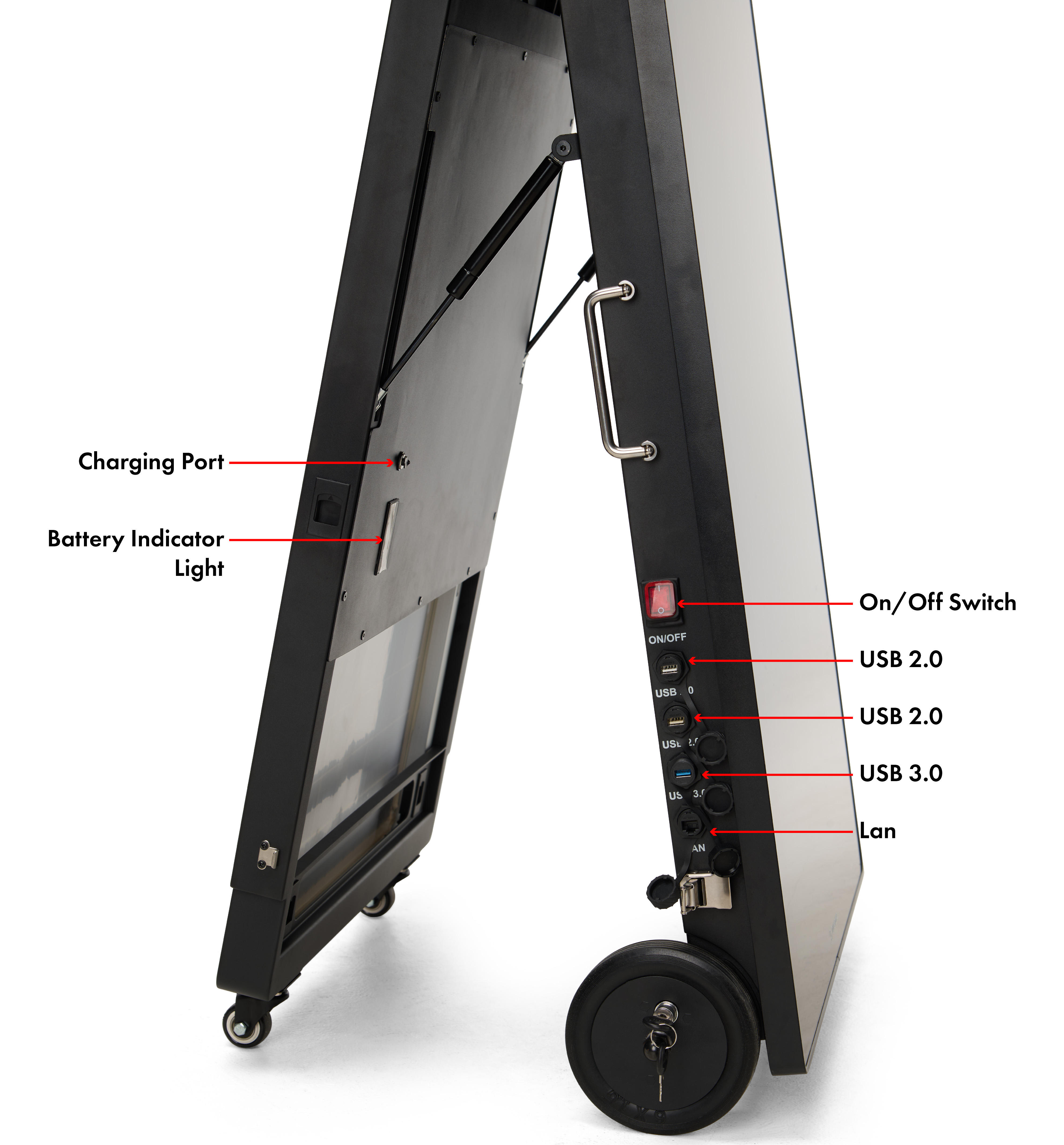 Outdoor Digital Display | Portable Solar Power A-Frame Sign | Displays2Go