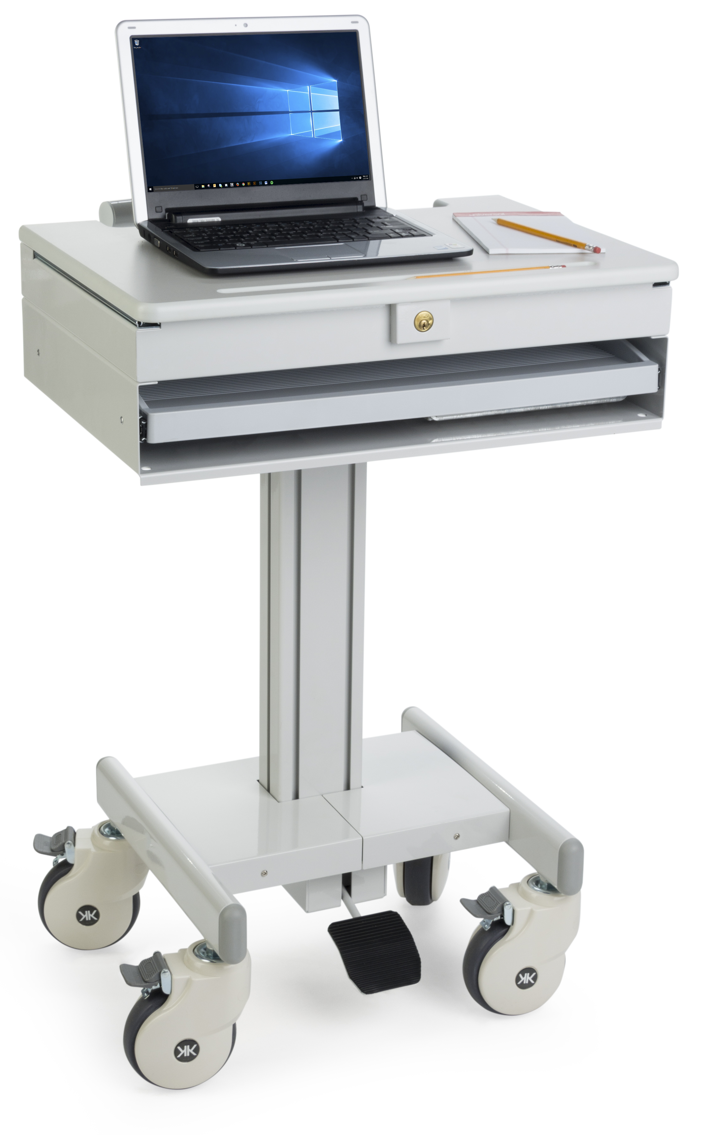 Medical Laptop Cart | Locking Drawer | Displays2Go