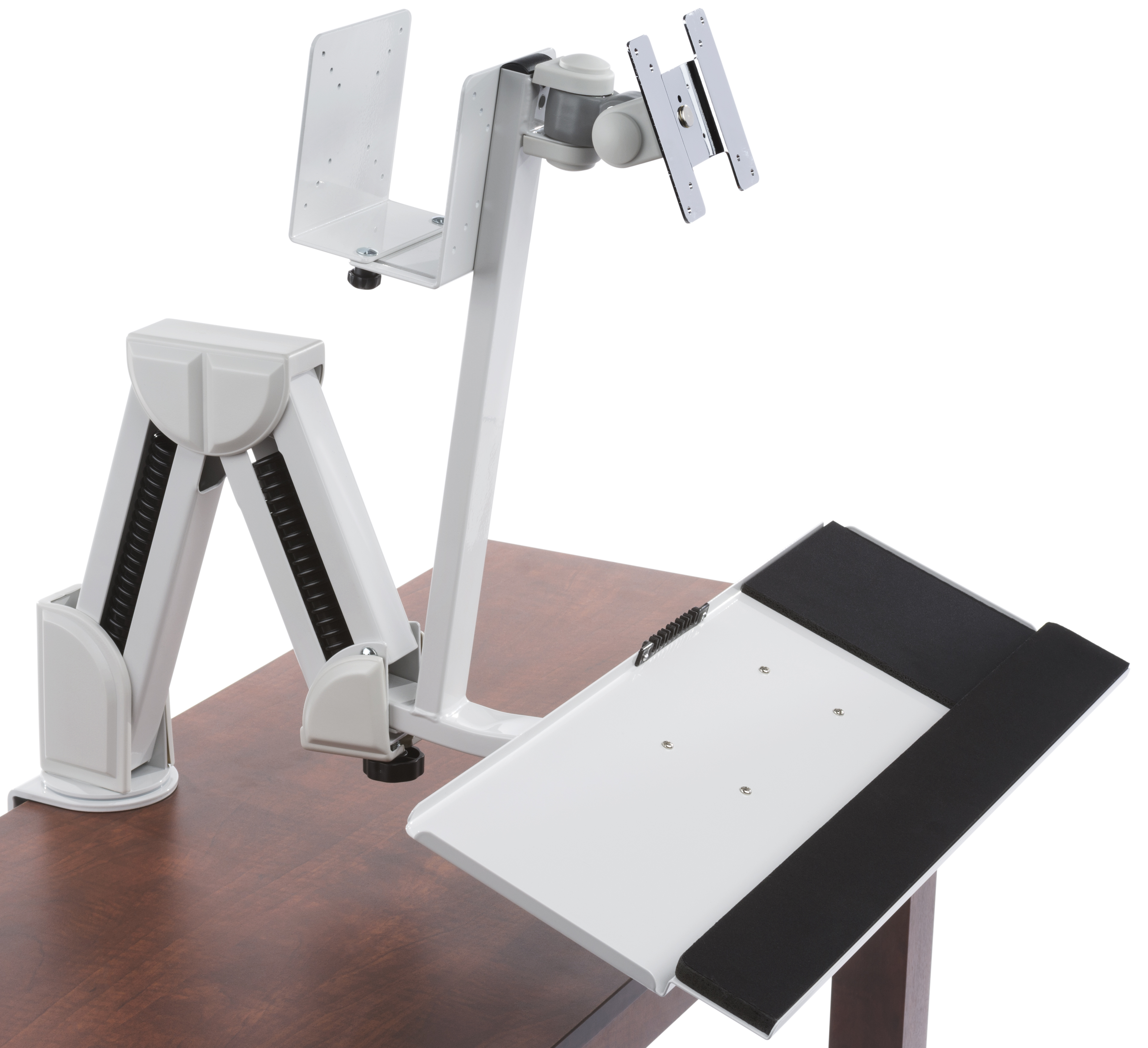 Monitor Arm with Keyboard Tray | Desk or Wall Mount | Displays2Go