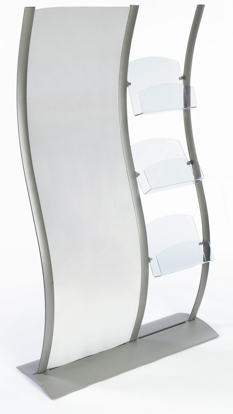24 x 77 Floor Magazine Rack | Curved Design w/ Adjustable Pockets ...