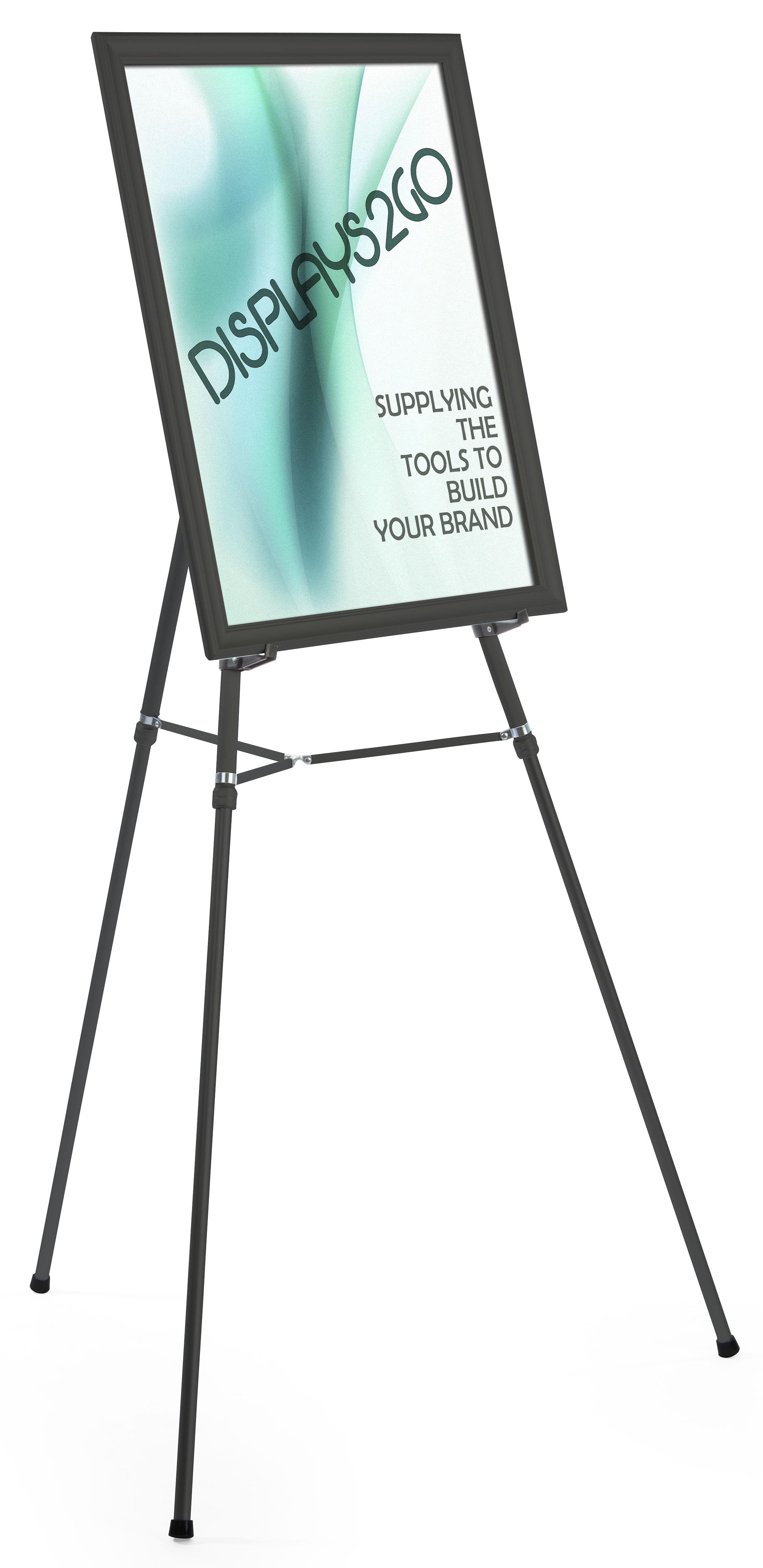 Black Easel Stand with 22” x 28” Snap Frame | Displays2Go