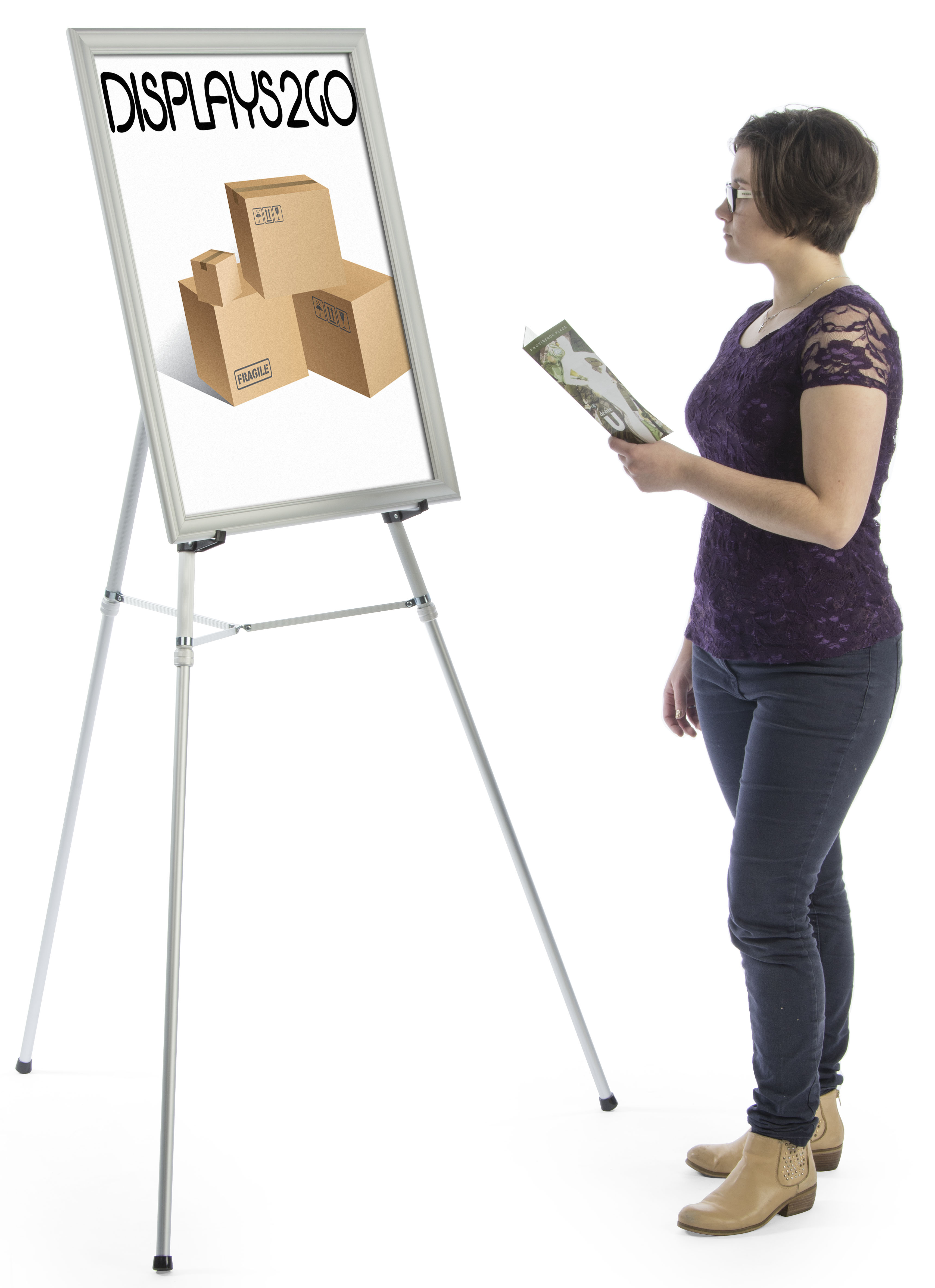 Easel Floor Stand With 22x28 Poster Holder | Displays2Go