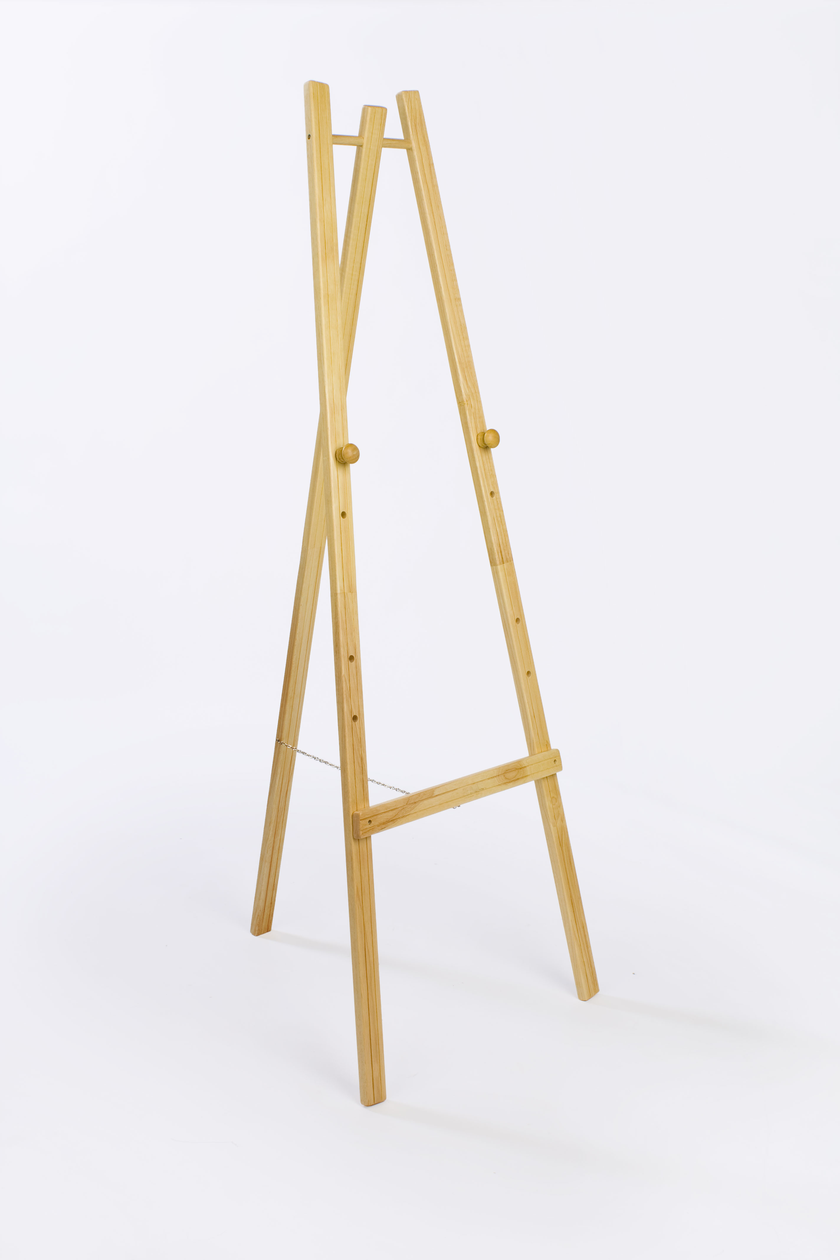 This wooden easel has (4) different levels to display a variety of ...