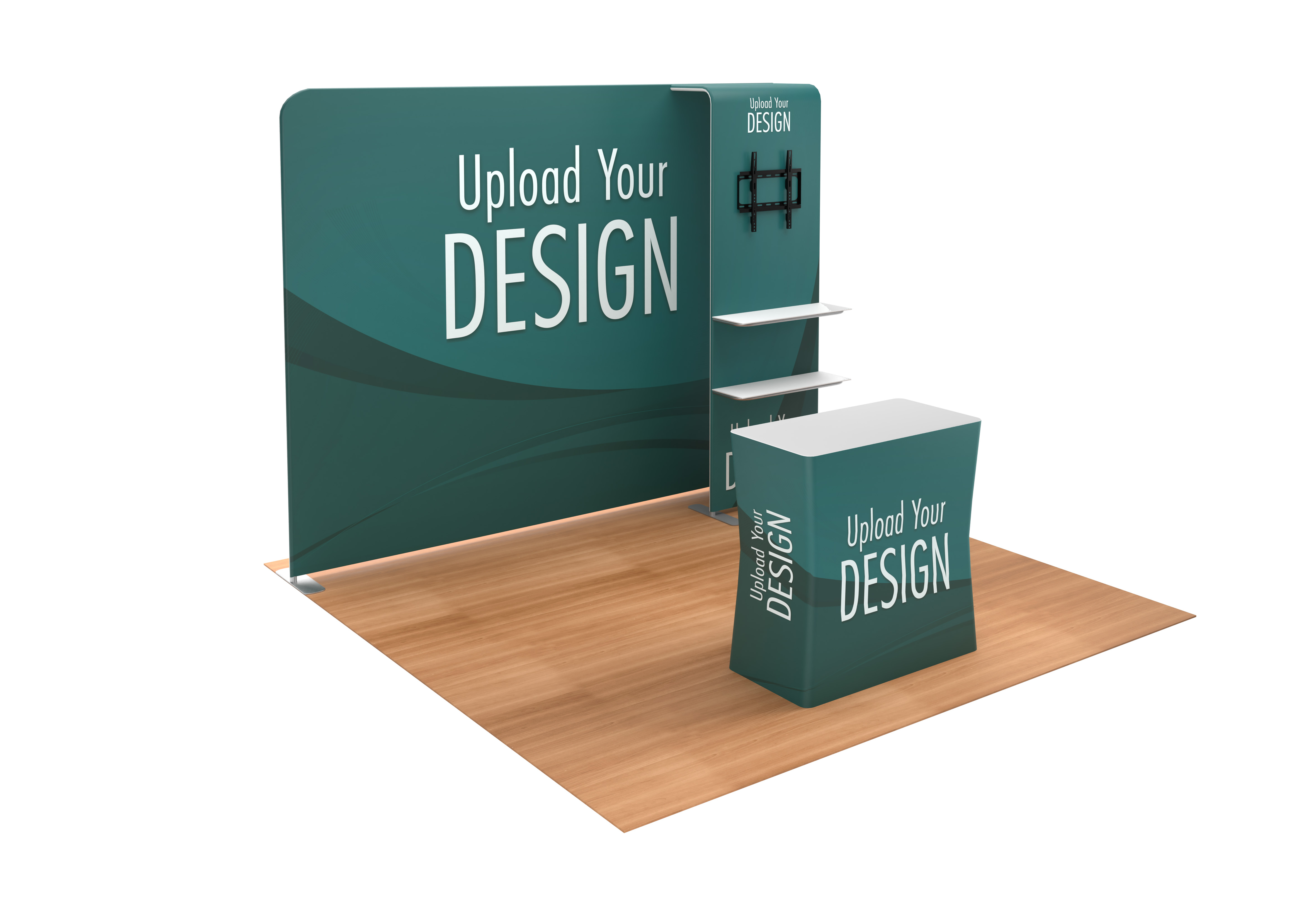 10x10 Trade Show Booth Display | Double Sided Backwall | Displays2Go