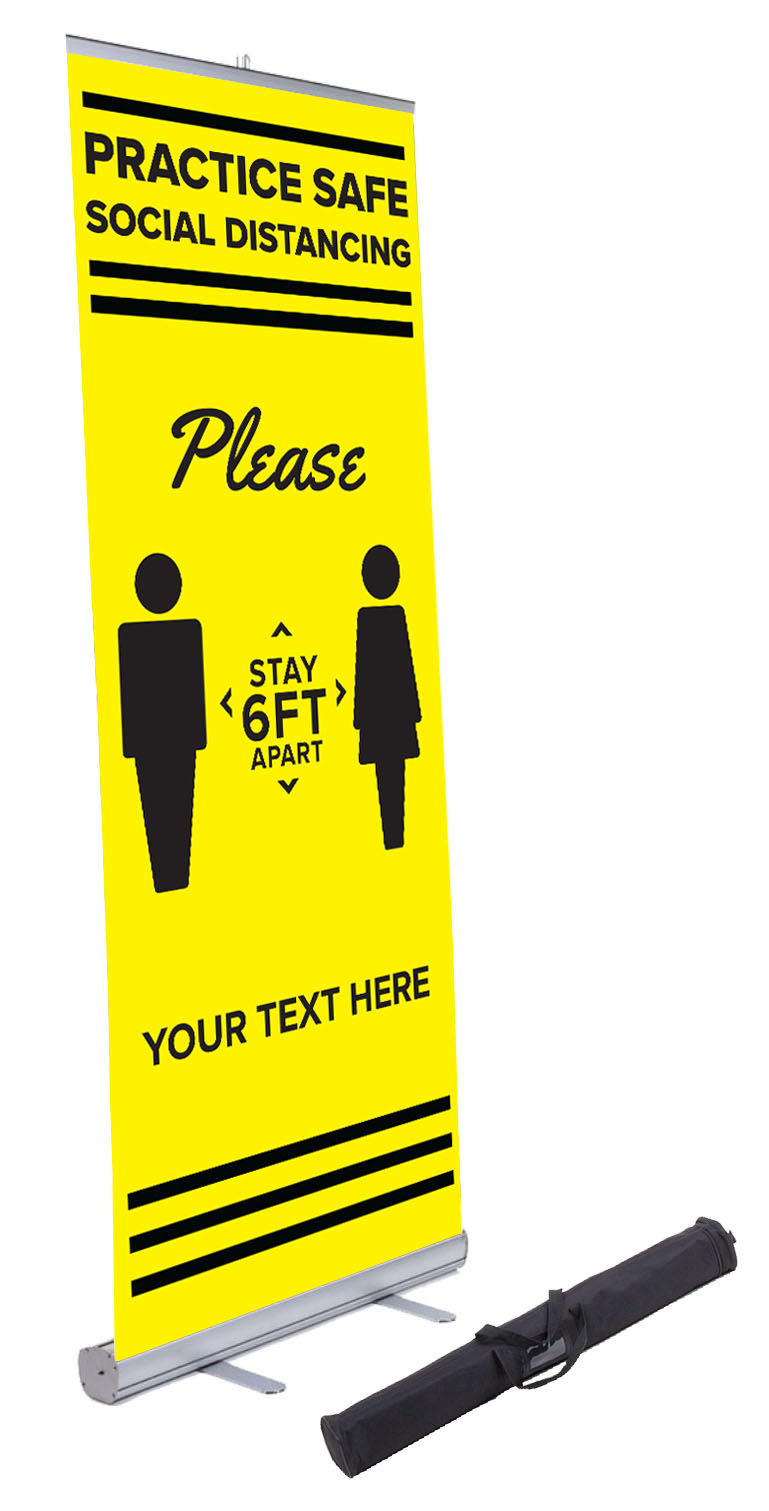 Safe Distance Floor Poster | Pre-Printed UV Digital Graphic | Displays2Go
