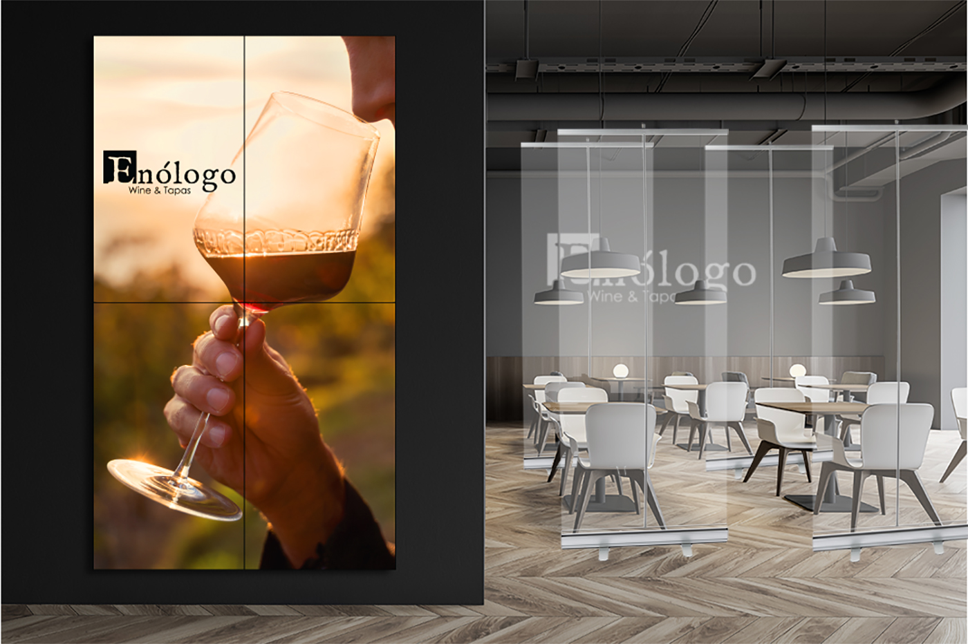 Clear Roll Up Partition Screen | Retractable Aluminum Stand | Displays2Go