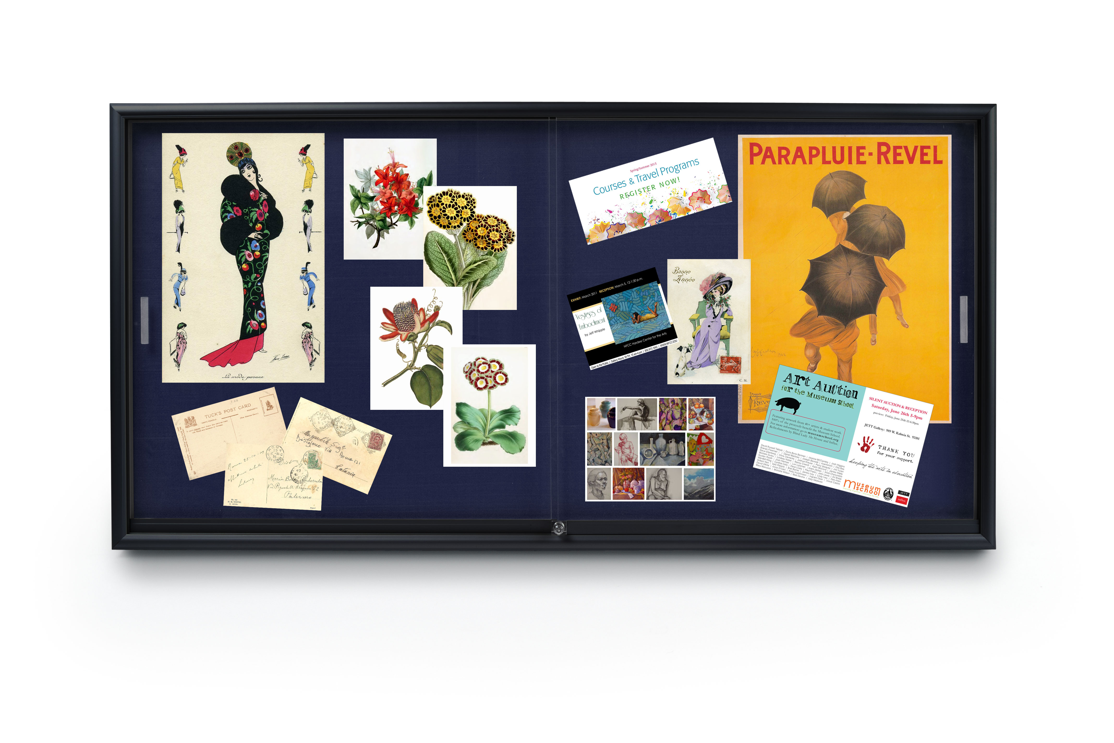 Enclosed Bulletin Boards | With Sliding Doors Aluminum Frame | Displays2Go