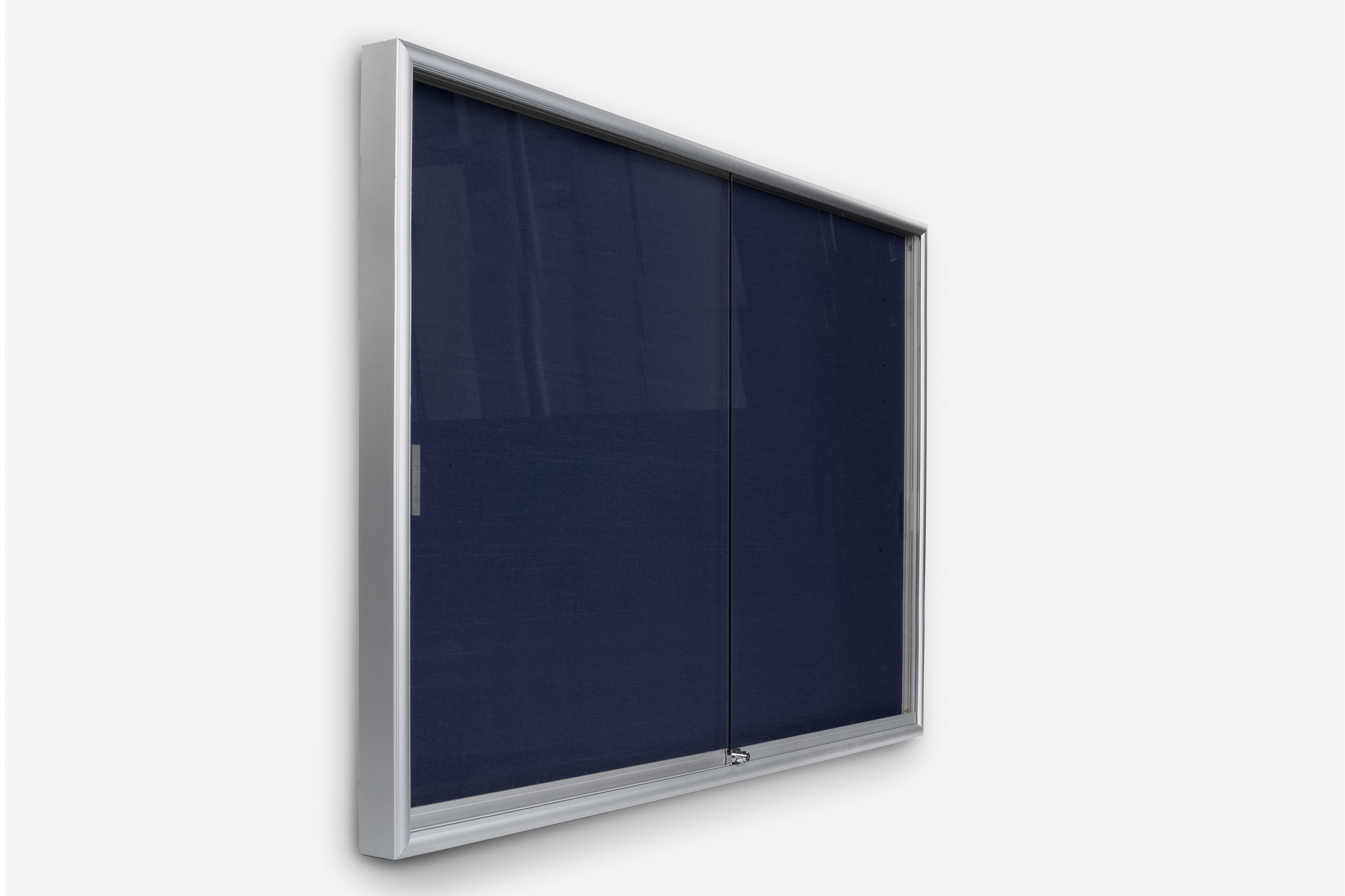 72" x 48" Display Bulletin Boards w/ Sliding Doors & Fabric Tackboard ...