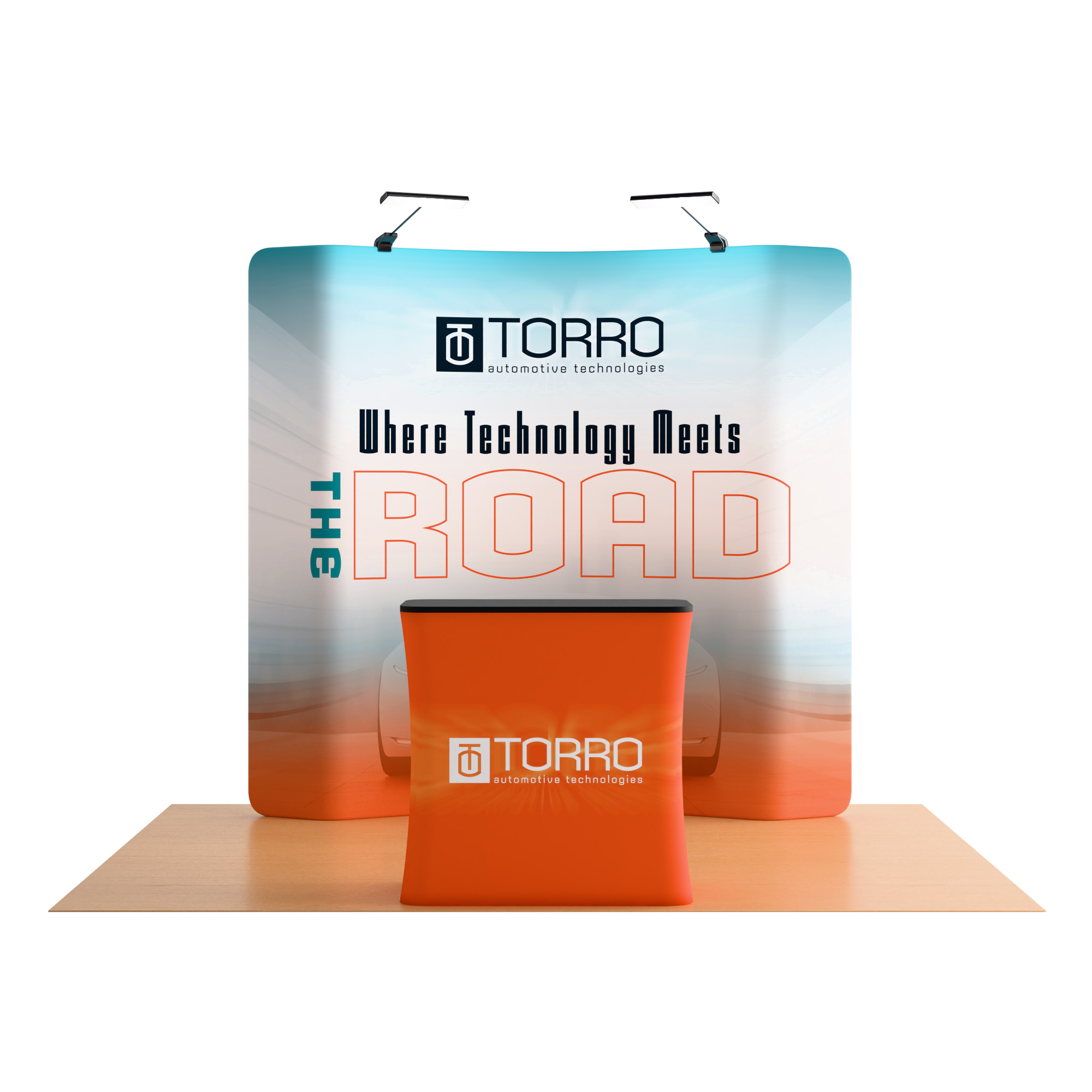Curved Trade Show Set | Custom Full Color Printing | Displays2Go