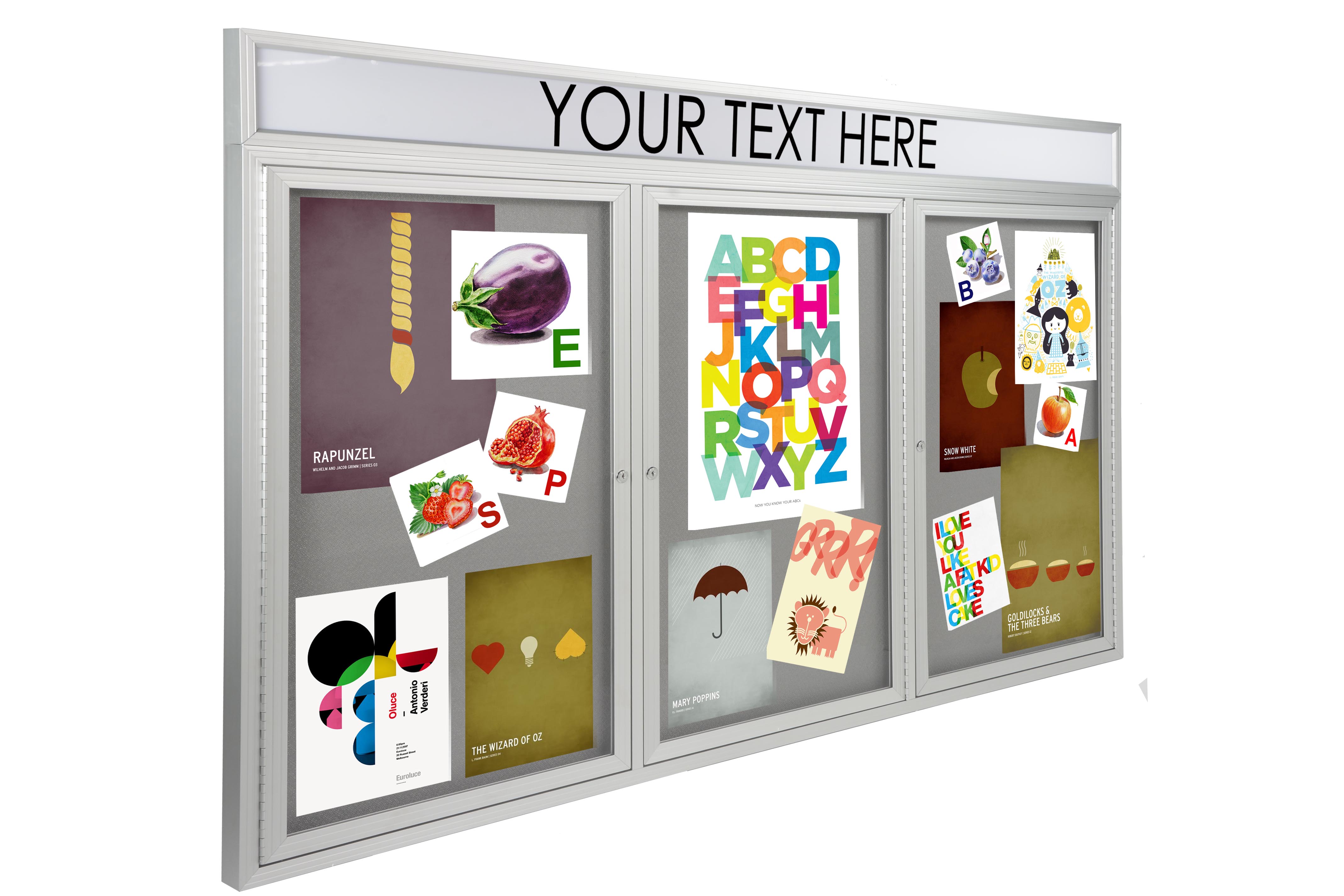 Enclosed Fabric Tackboards - 72 x 48 | Displays2Go