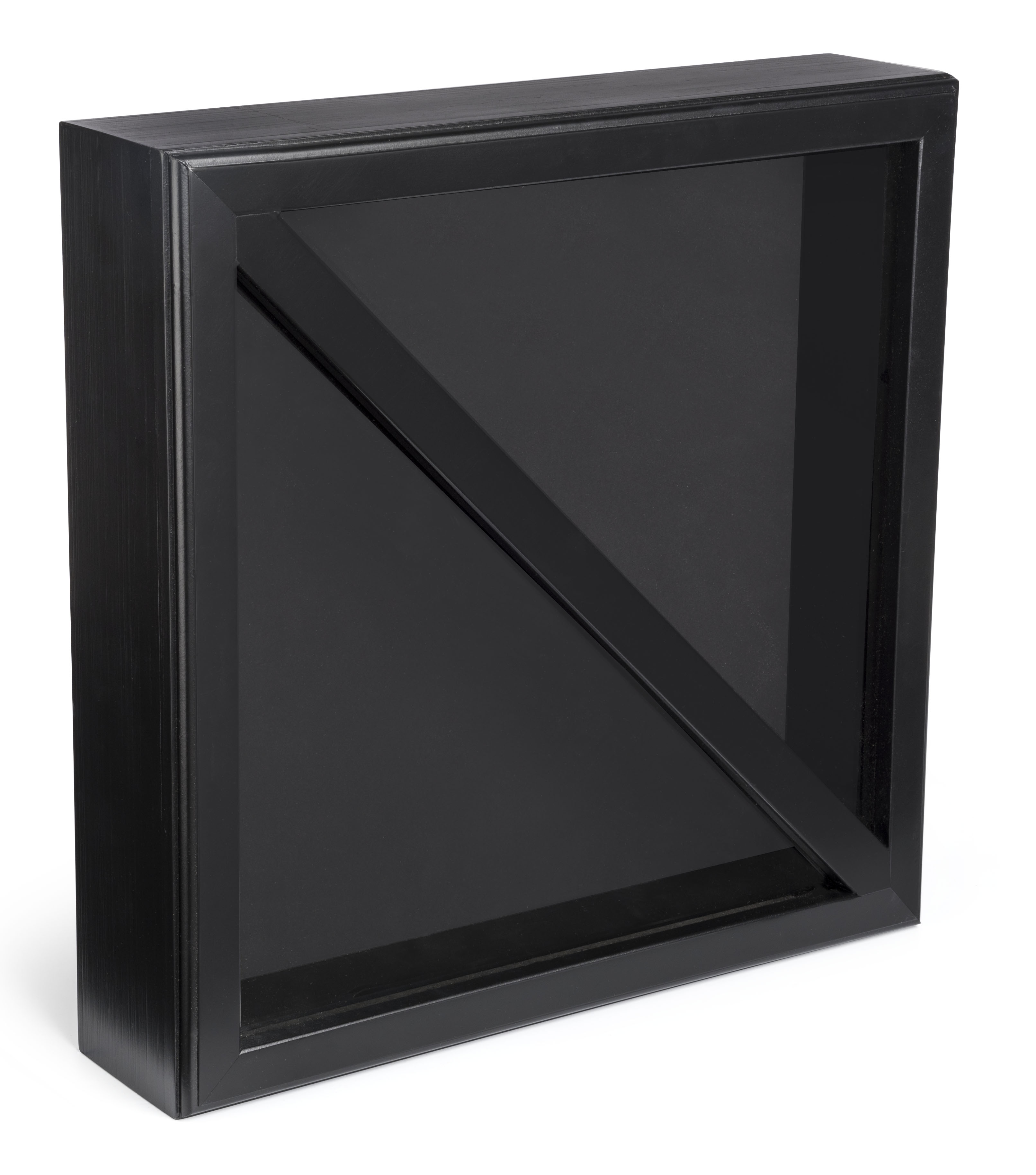2-Flag Military Display Case | Black Finish | Displays2Go