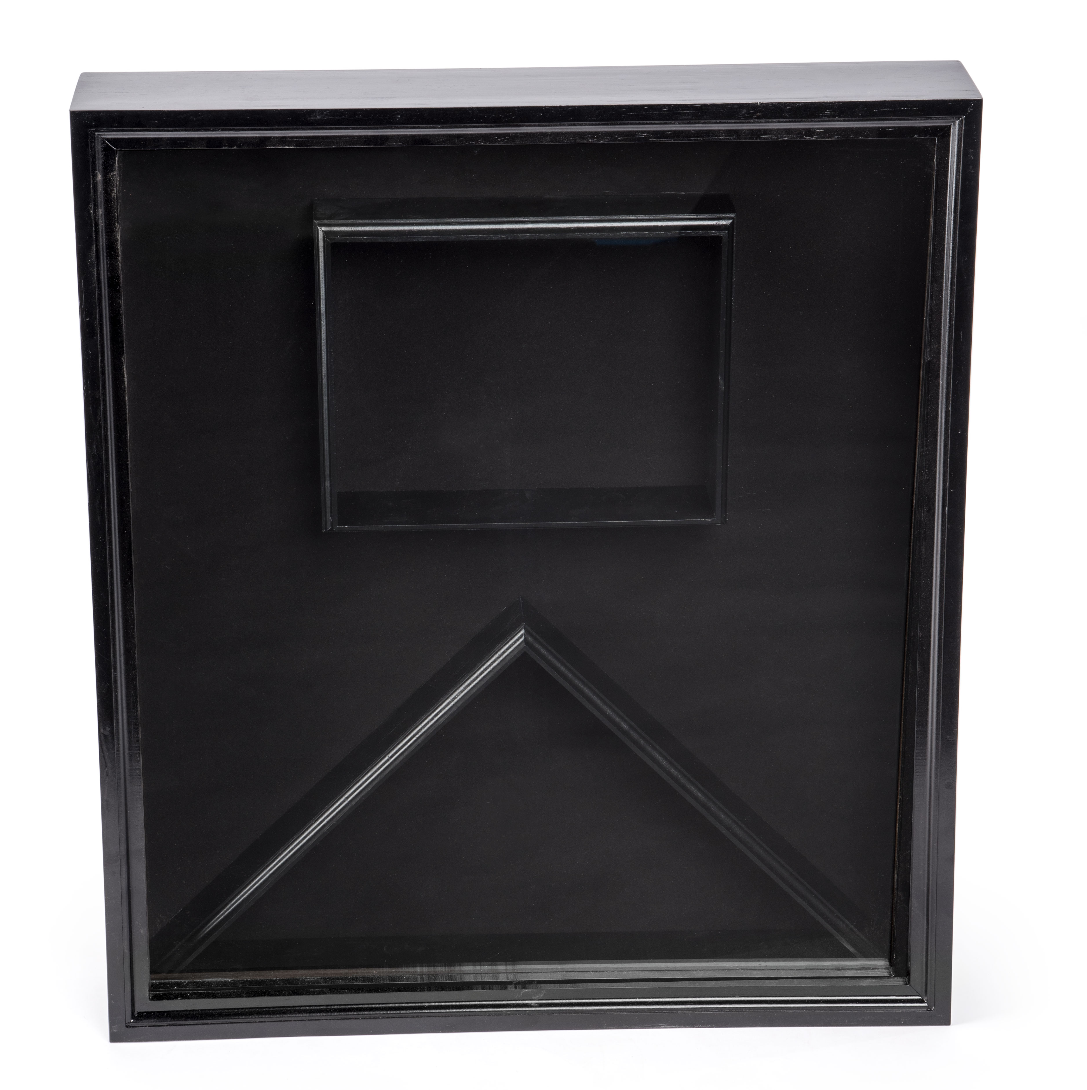 Flag Box for Certificates | Black with Wall Mounting Hardware | Displays2Go
