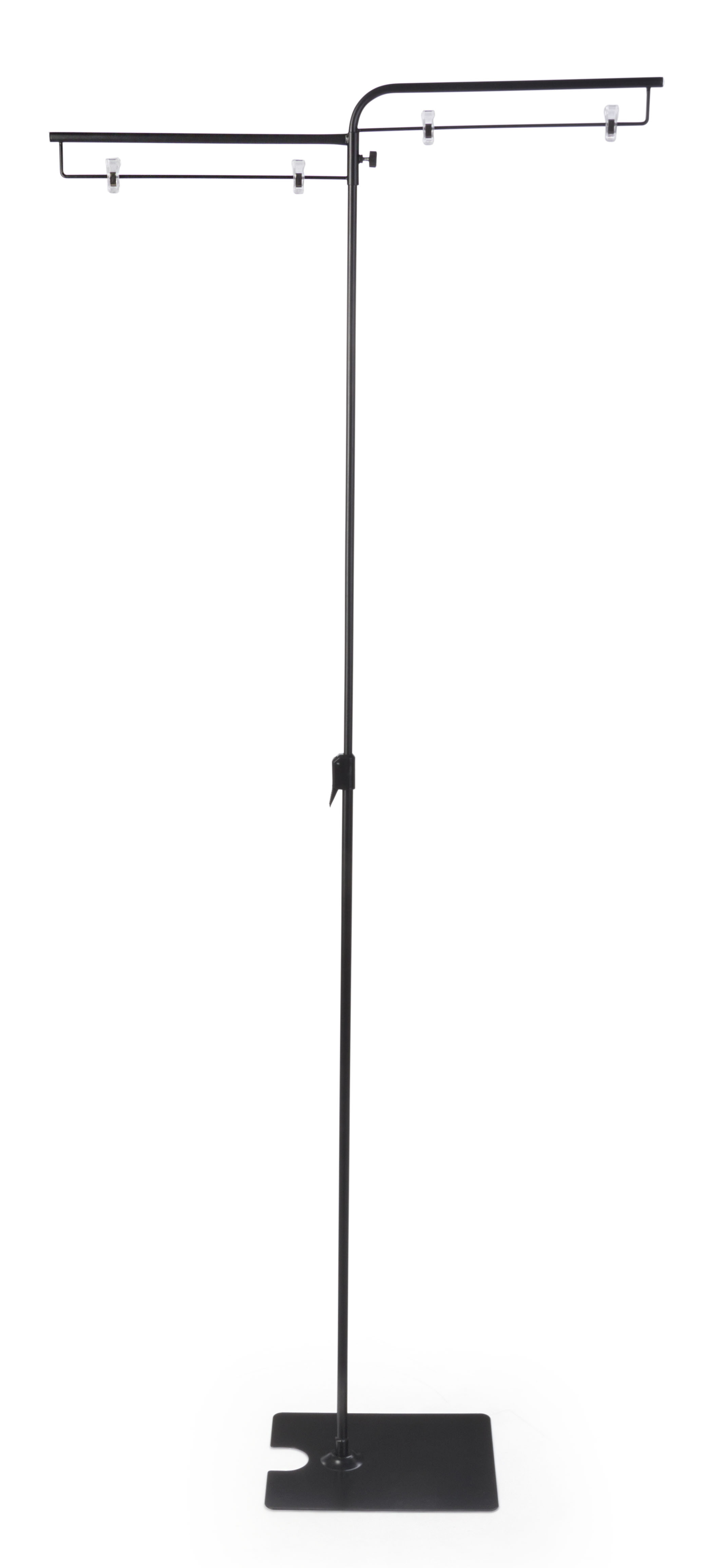 Dual Sign Clip Floorstand for Retail | Telescoping Pole | Displays2Go