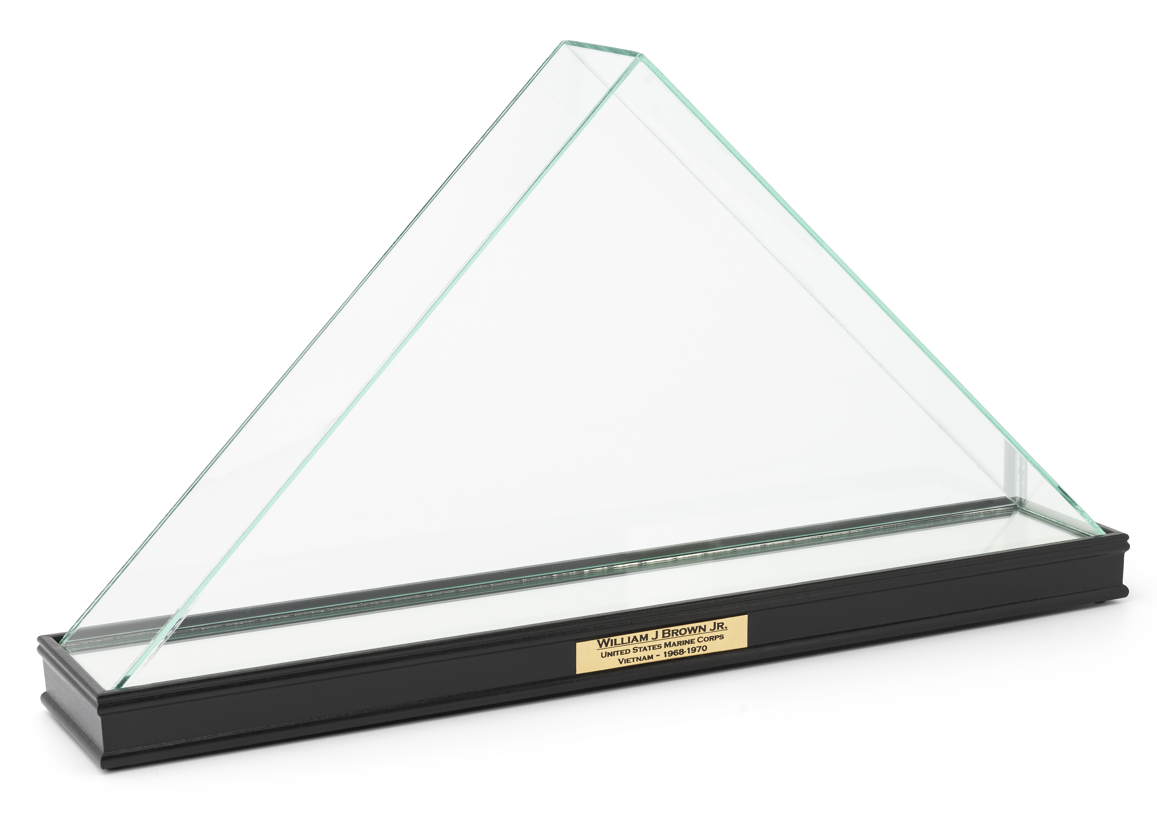 Personalized Plaque Flag Display | Sleek Mirrored Bottom | Displays2Go
