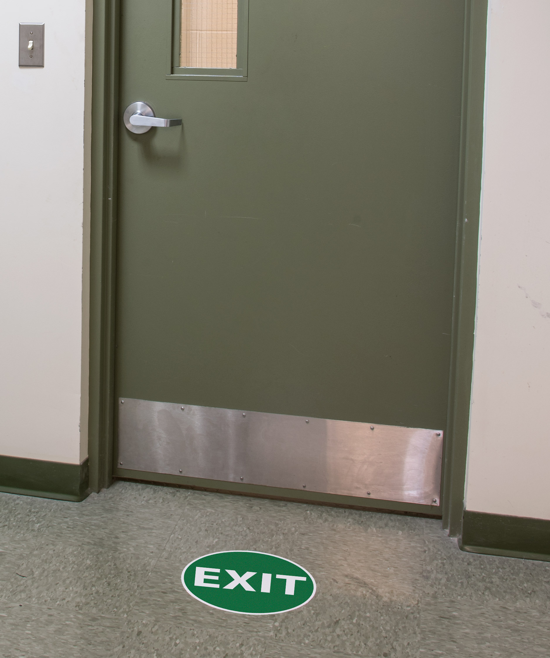 Safety Floor Exit Sign | Pre-Printed Workplace Signage | Displays2Go