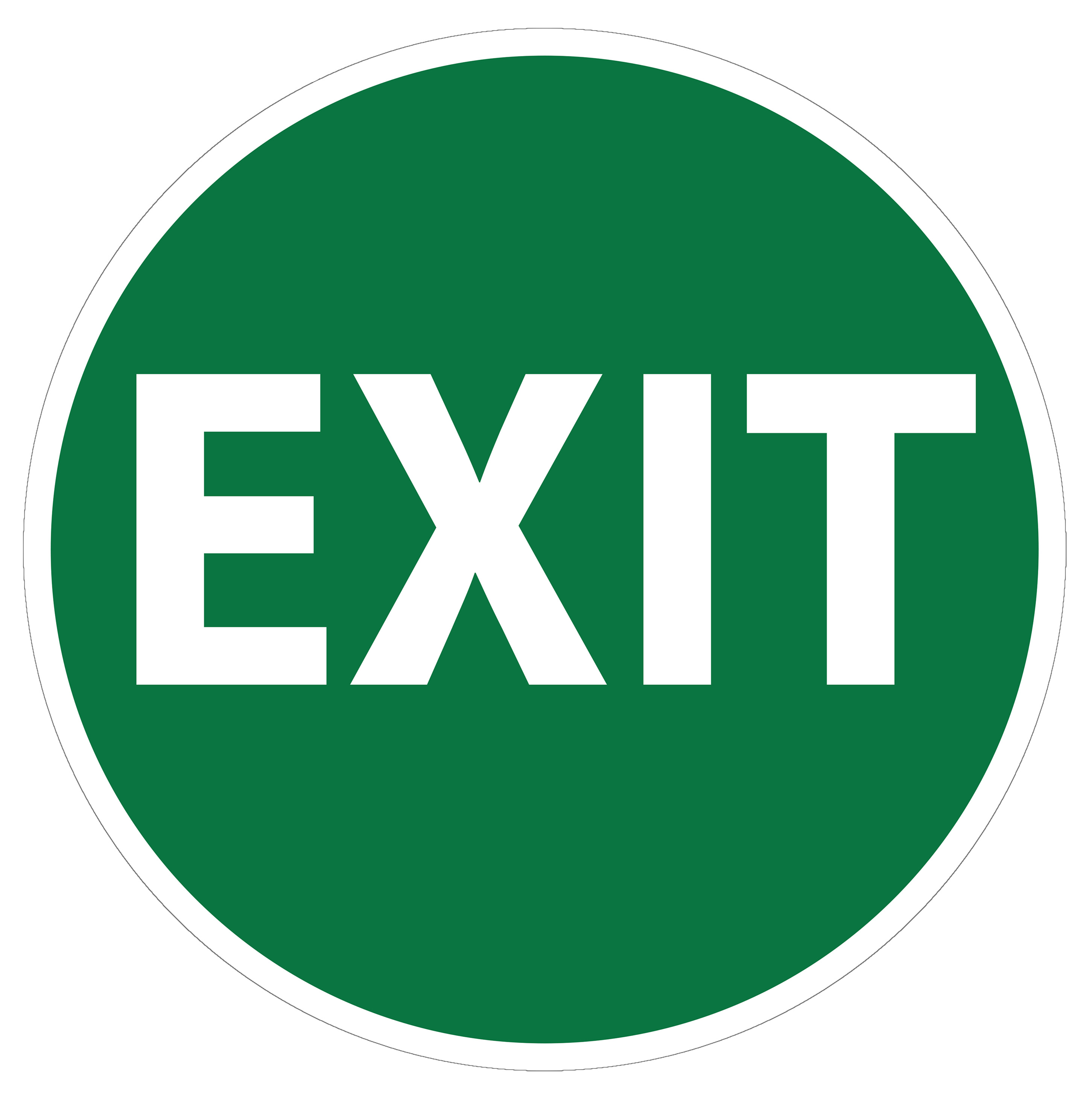 Safety Floor Exit Sign | Pre-Printed Workplace Signage | Displays2Go
